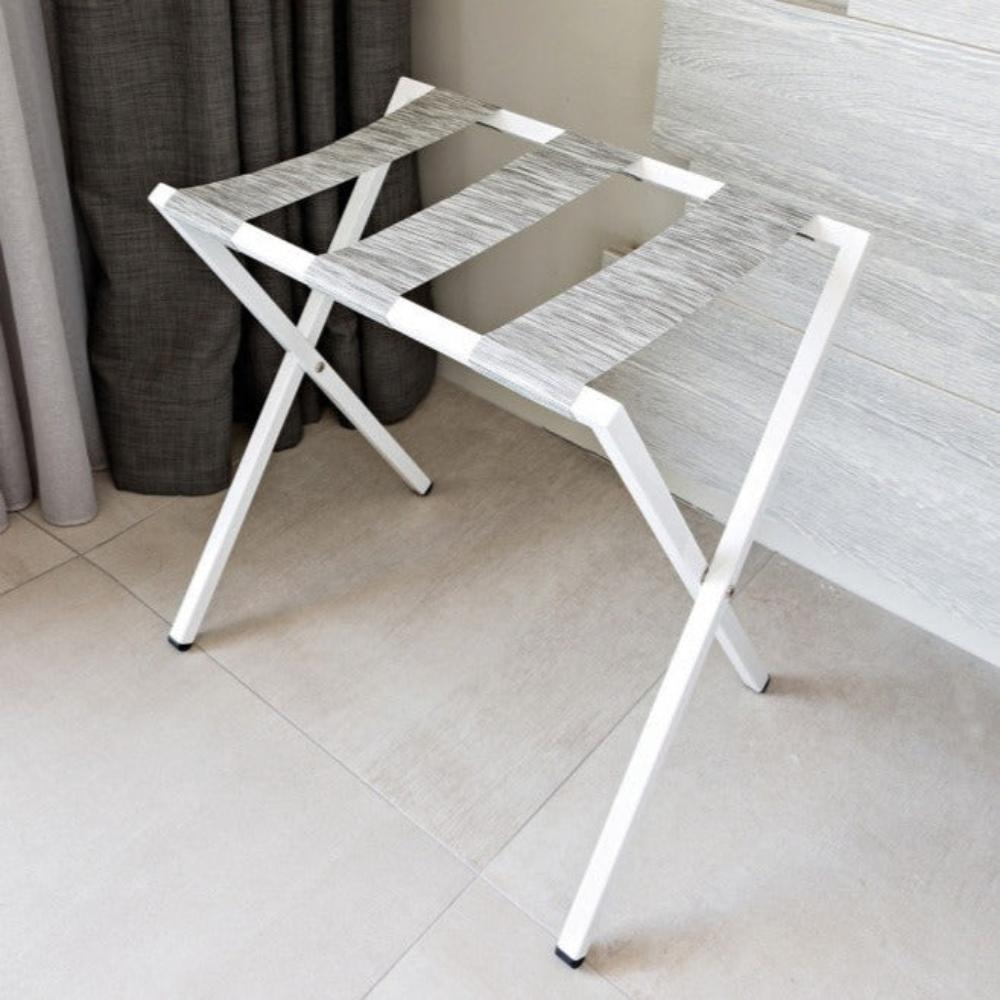 Cherokee-Foldable Metal Luggage Rack with Genuie Leather