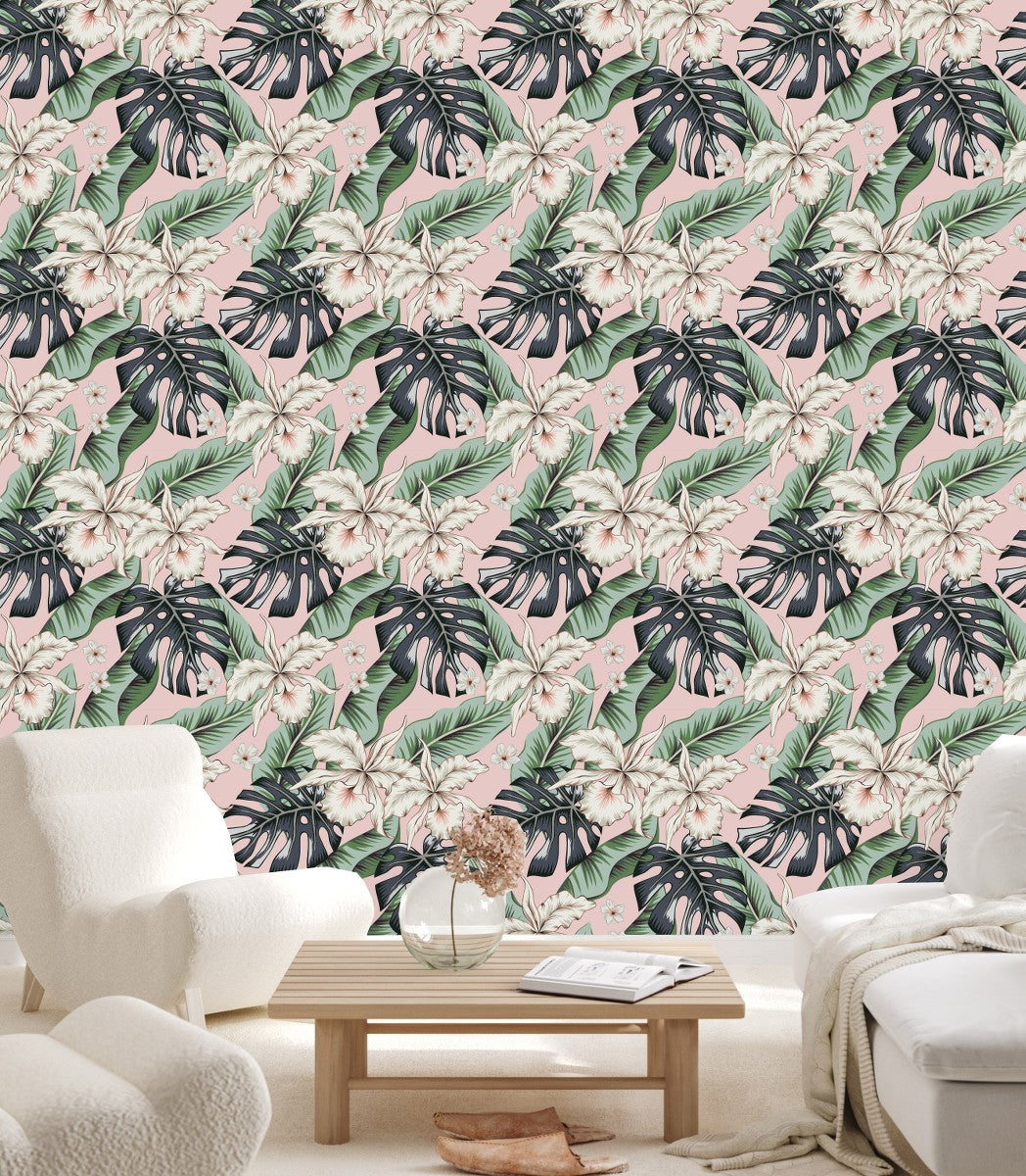 Dark Monstera Wallpaper