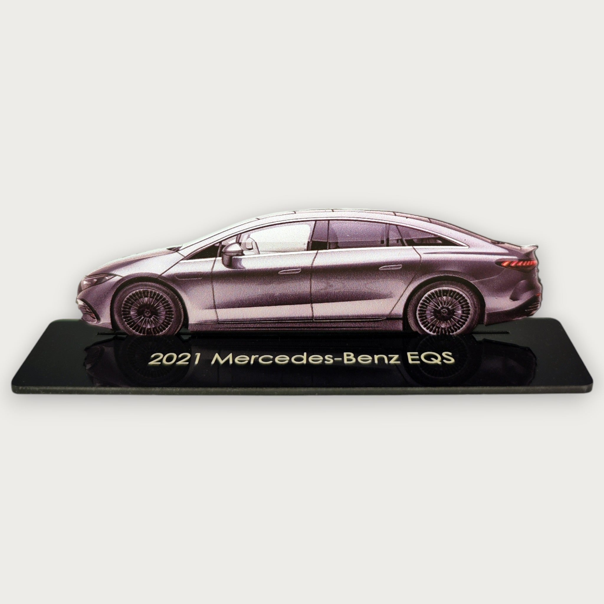 2021 Mercedes-Benz EQS (2) Metal Car Wall Art, Color 2D Diecast Car De