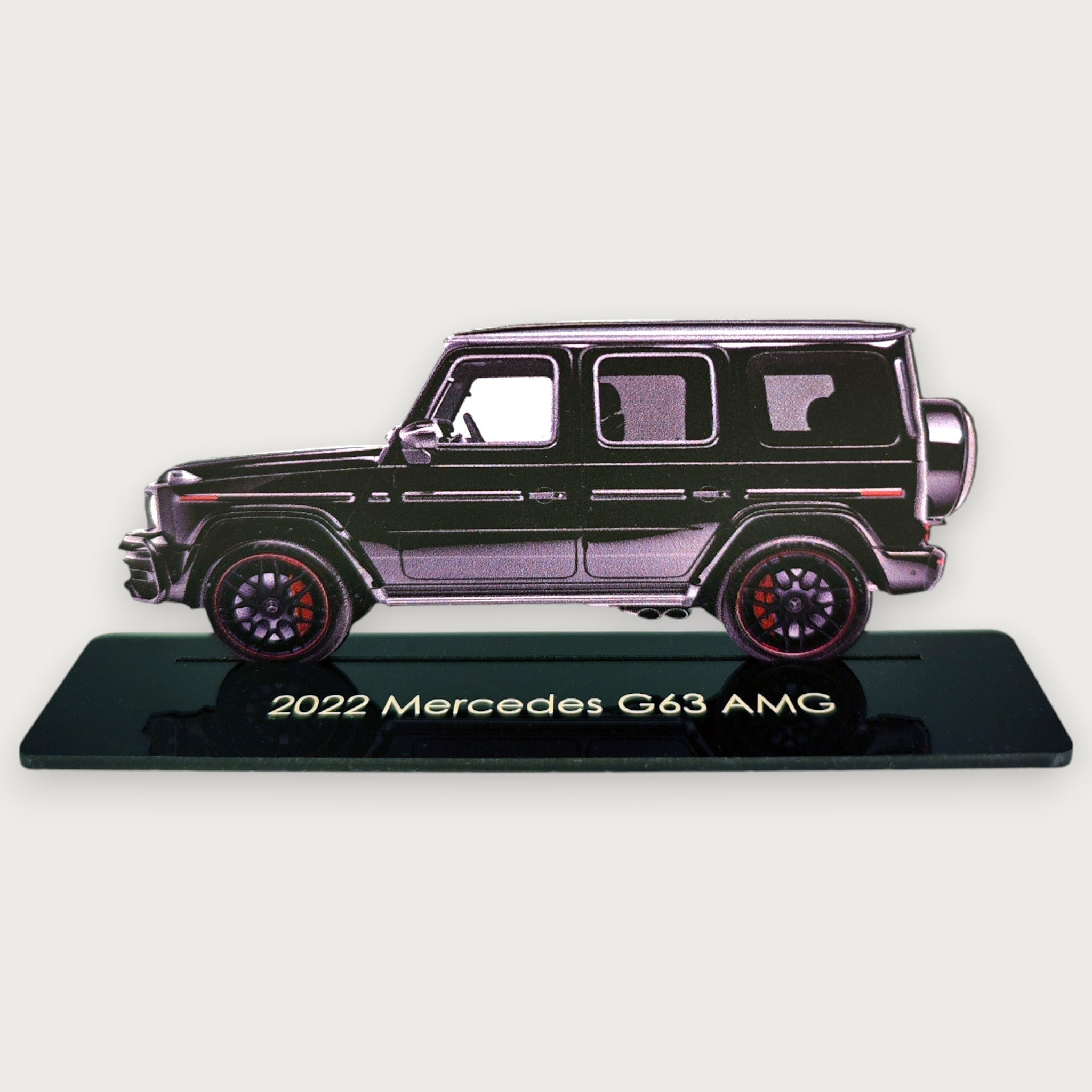 2022 Mercedes G63 AMG (1) Metal Car Wall Art, Color 2D Diecast Car Dec