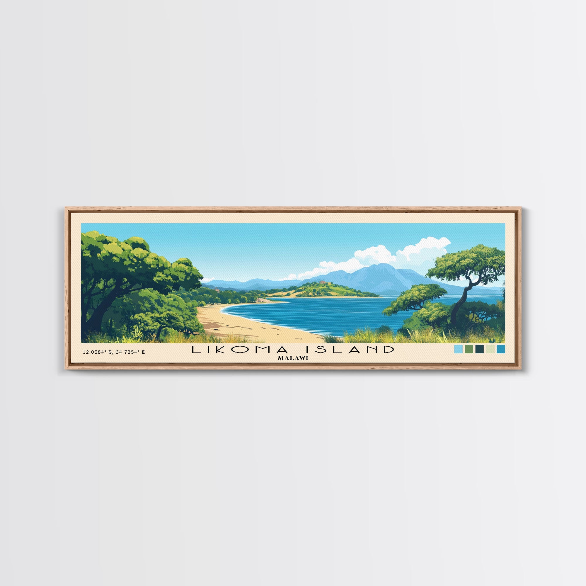 Likoma Island, Malawi Panoramic Print, Vacation Gift, Malawi Wall Art,