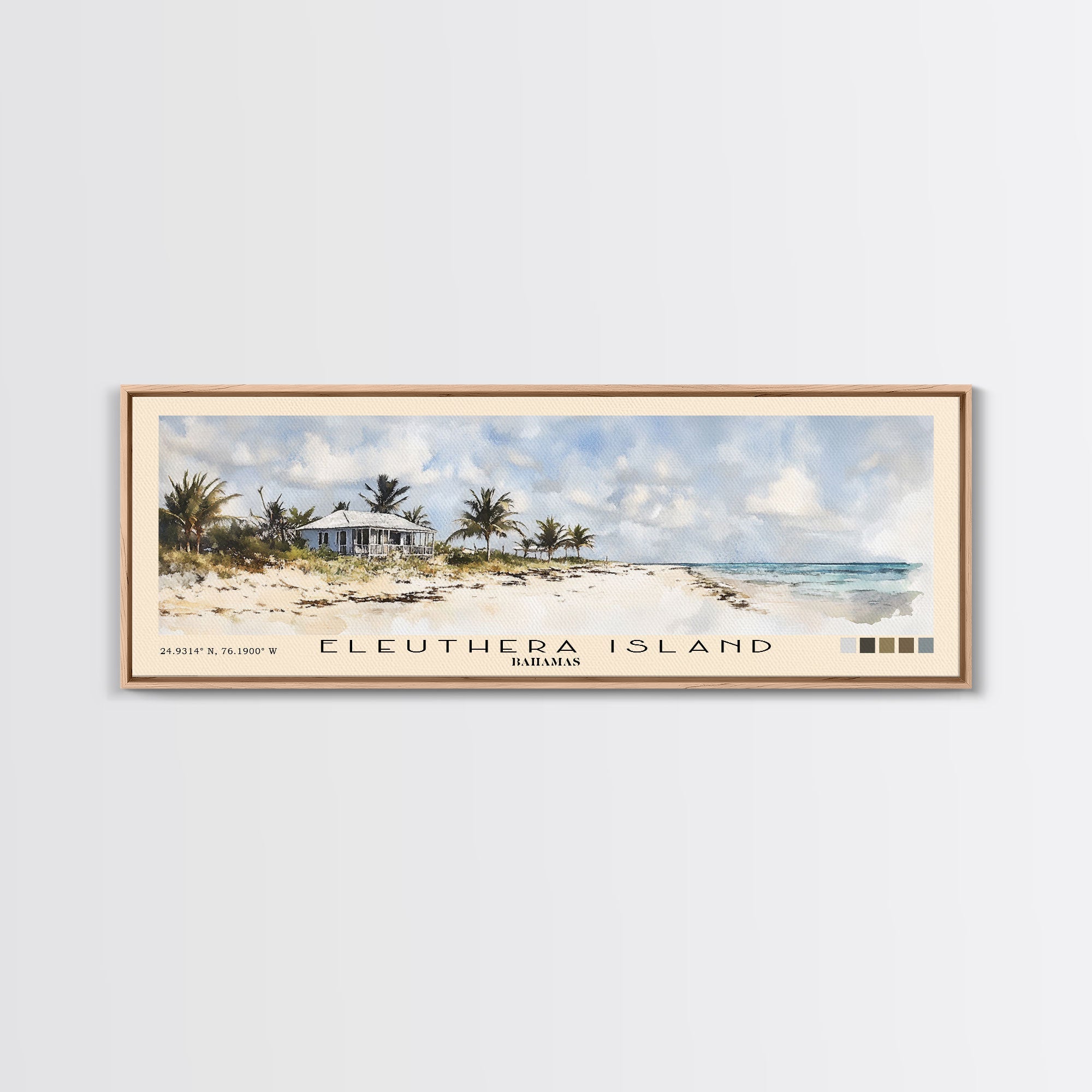 Eleuthera Island, Bahamas Watercolor Print, Vacation Gift, Bahamas Wal