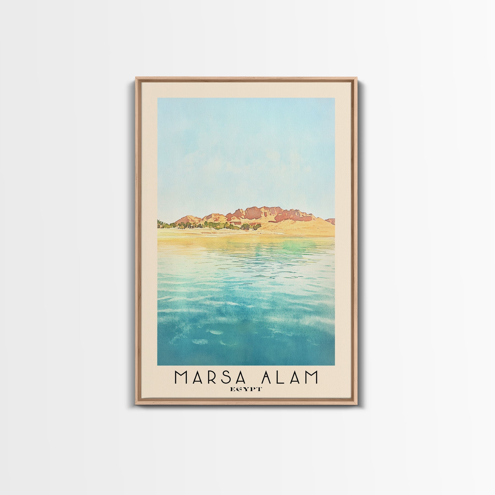 Marsa Alam, Egypt Watercolor Print, Vacation Gift, Egypt Wall Art, Bea