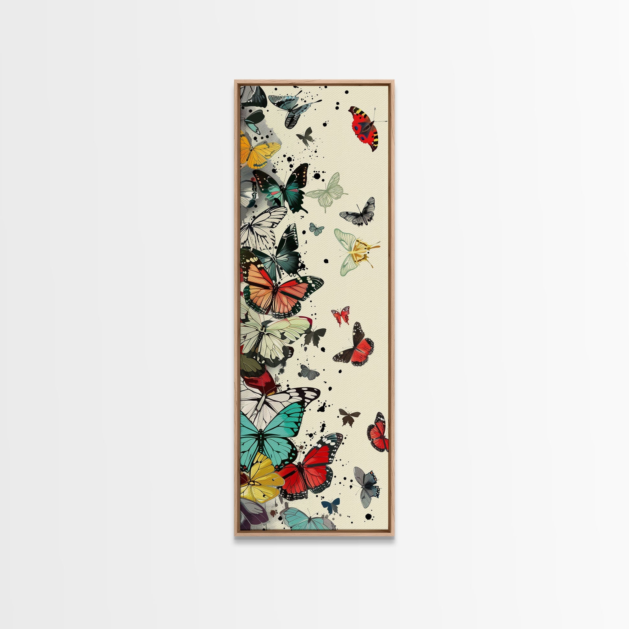 Traditional Sumo Wrestlers Japanese Art Tall Skinny Framed Canvas Prin
