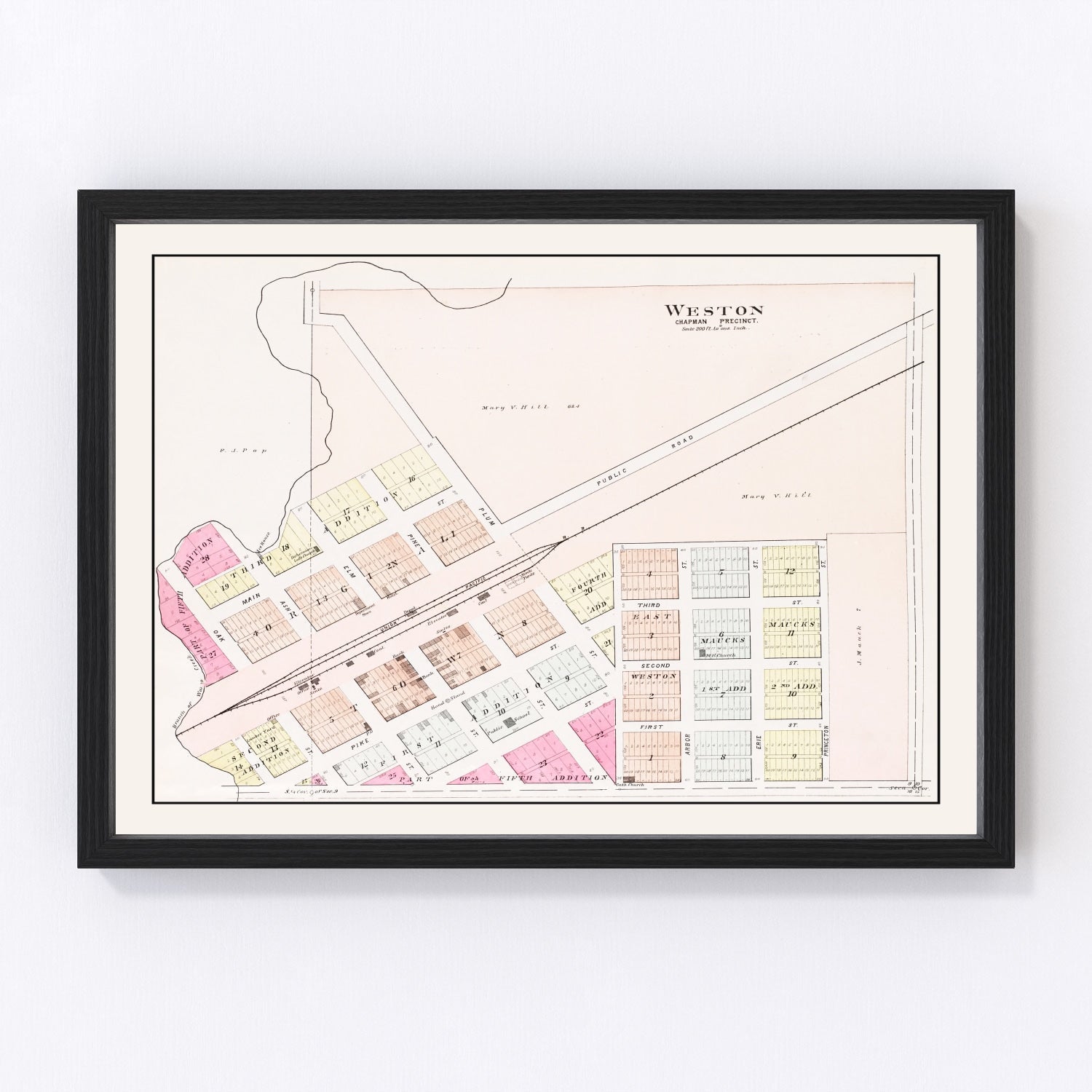 Vintage Map of Weston, Nebraska 1907