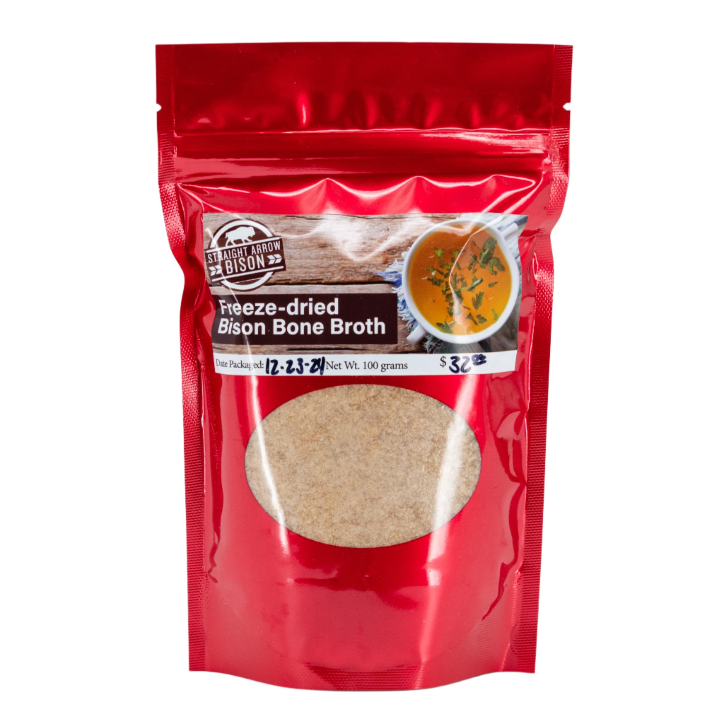 Freeze Dried Bison Bone Broth | 100 grams | 20+ Vitamins and Minerals