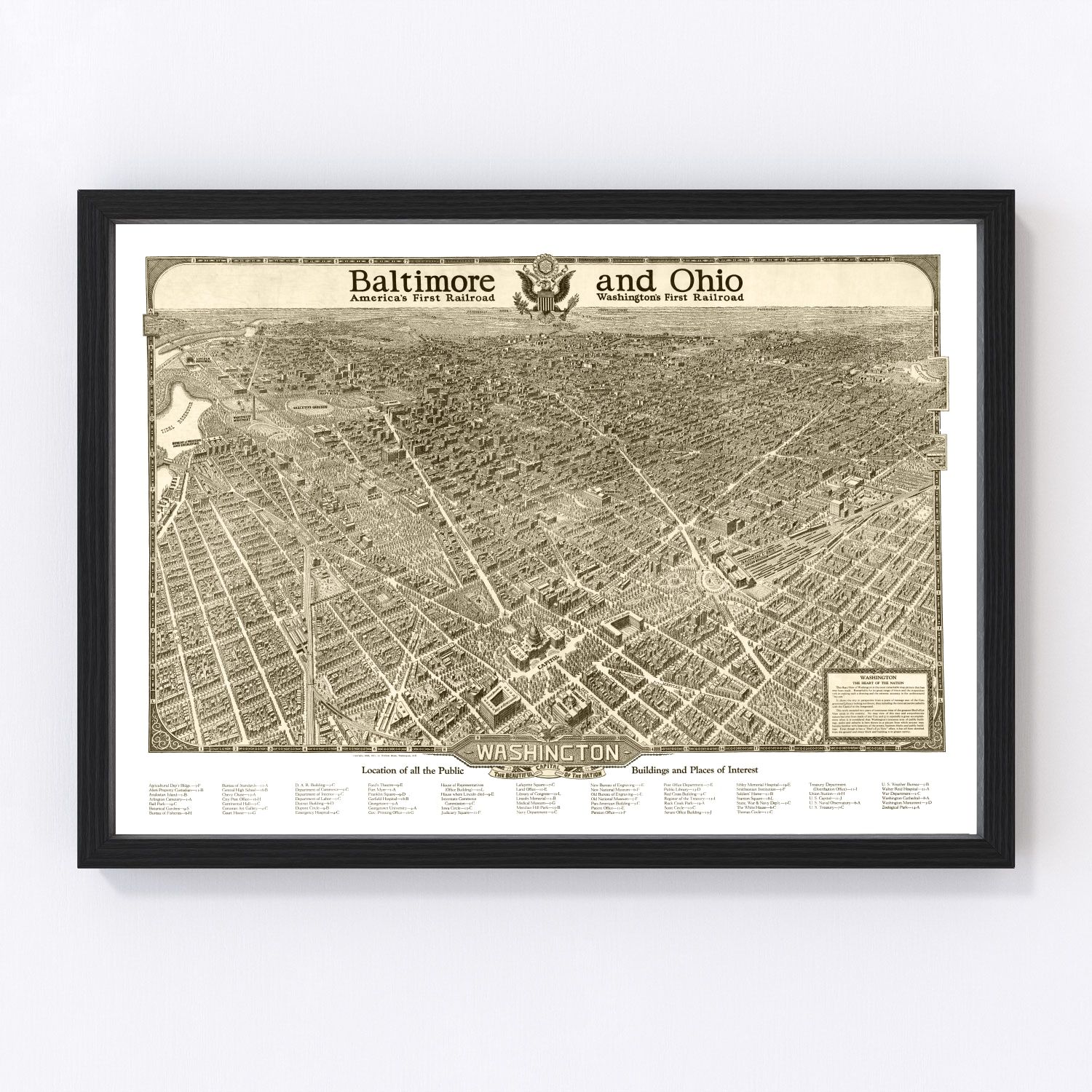 Vintage Map of Washington, 1923