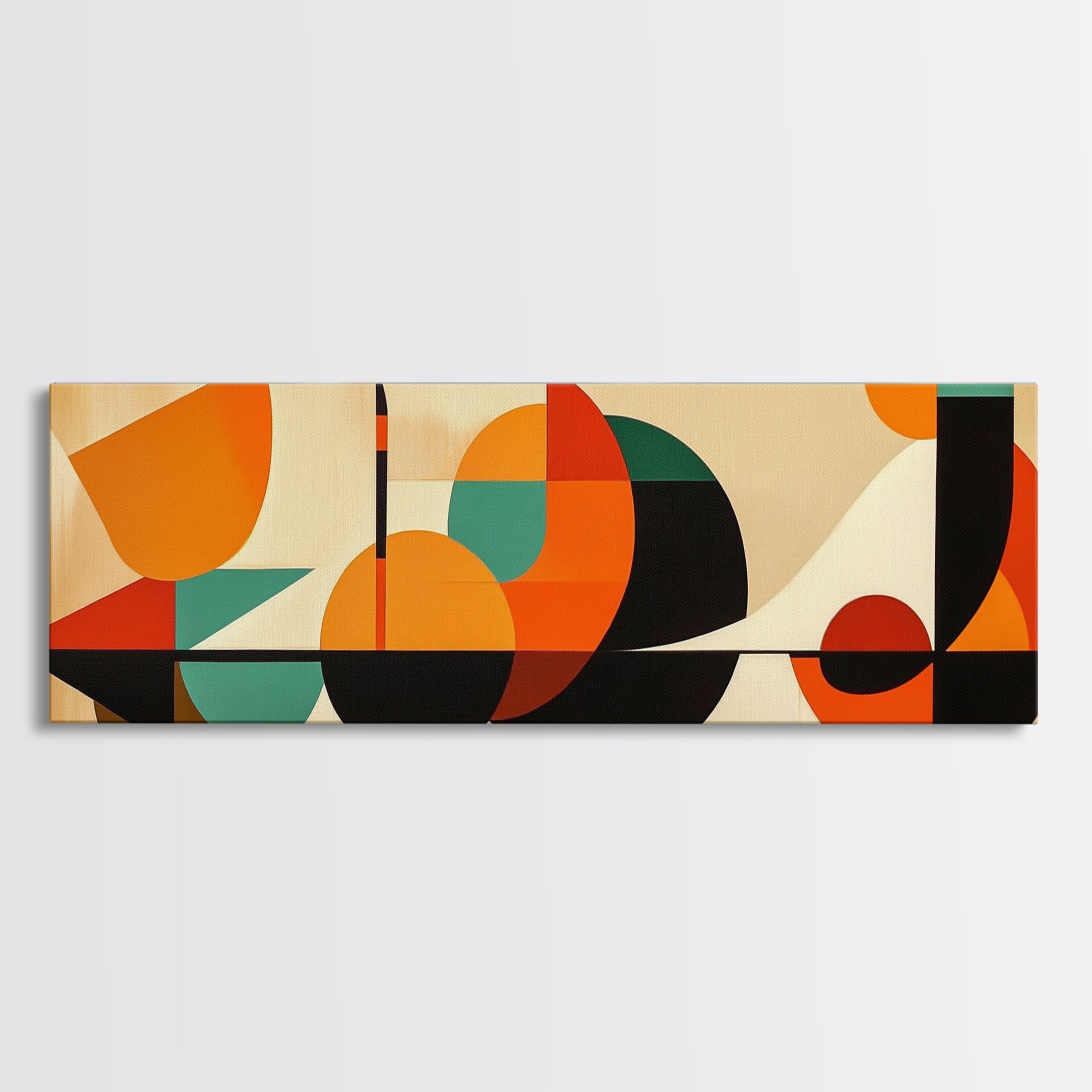 Retro Style MCM Abstract Art, Geometric Patterns, Above Sofa Modern Ar