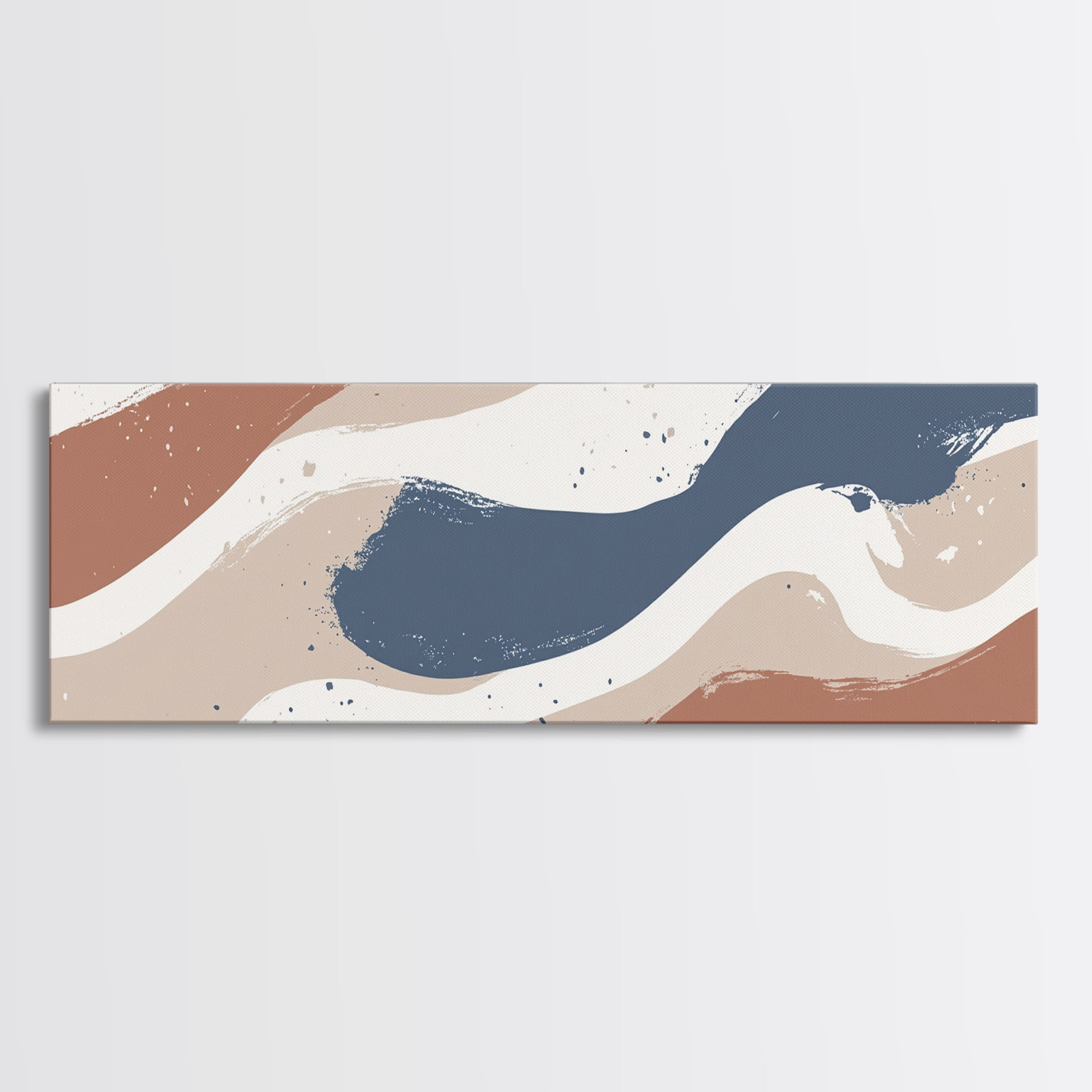 MCM Artwork - Abstract Art - Framed Canvas Print - Wood Framed Mid Cen