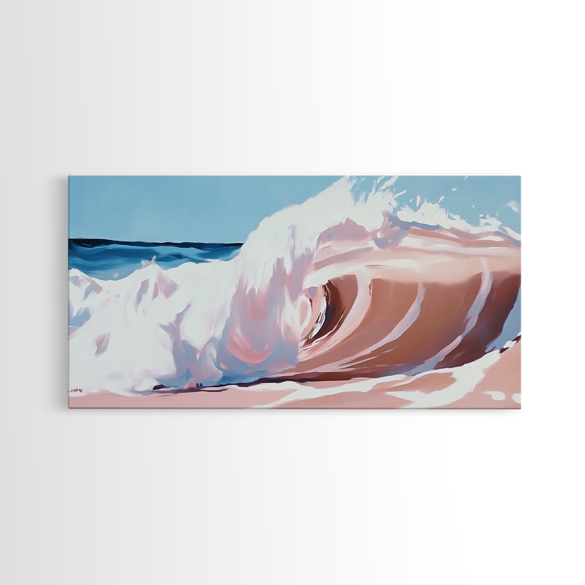 Ocean Wave, Surreal Seascape, Coastal Energy, Beach House Wall Art, Mo