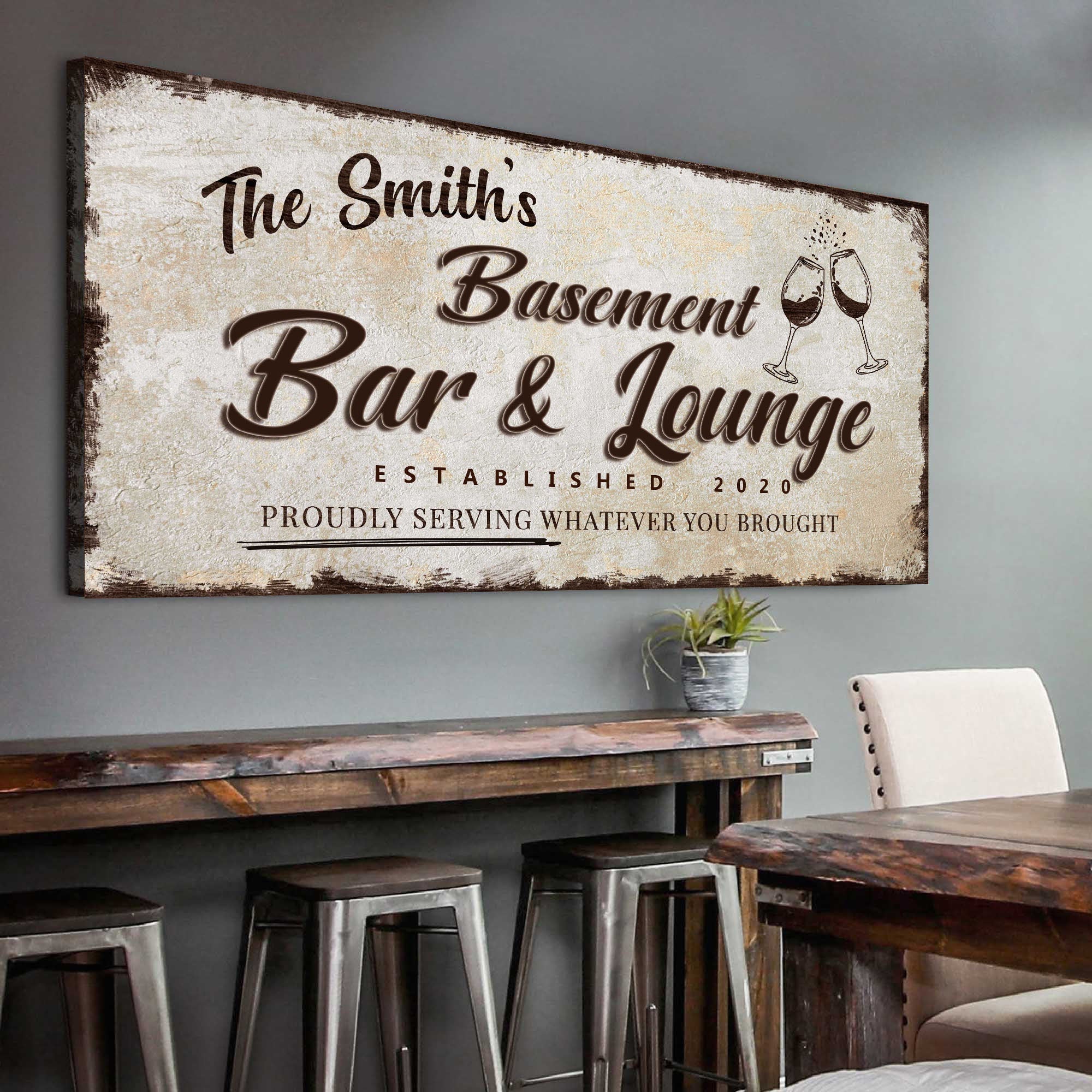 Personalized Basement Bar Sign: Custom Bar Signs for Home Bar – Perfec