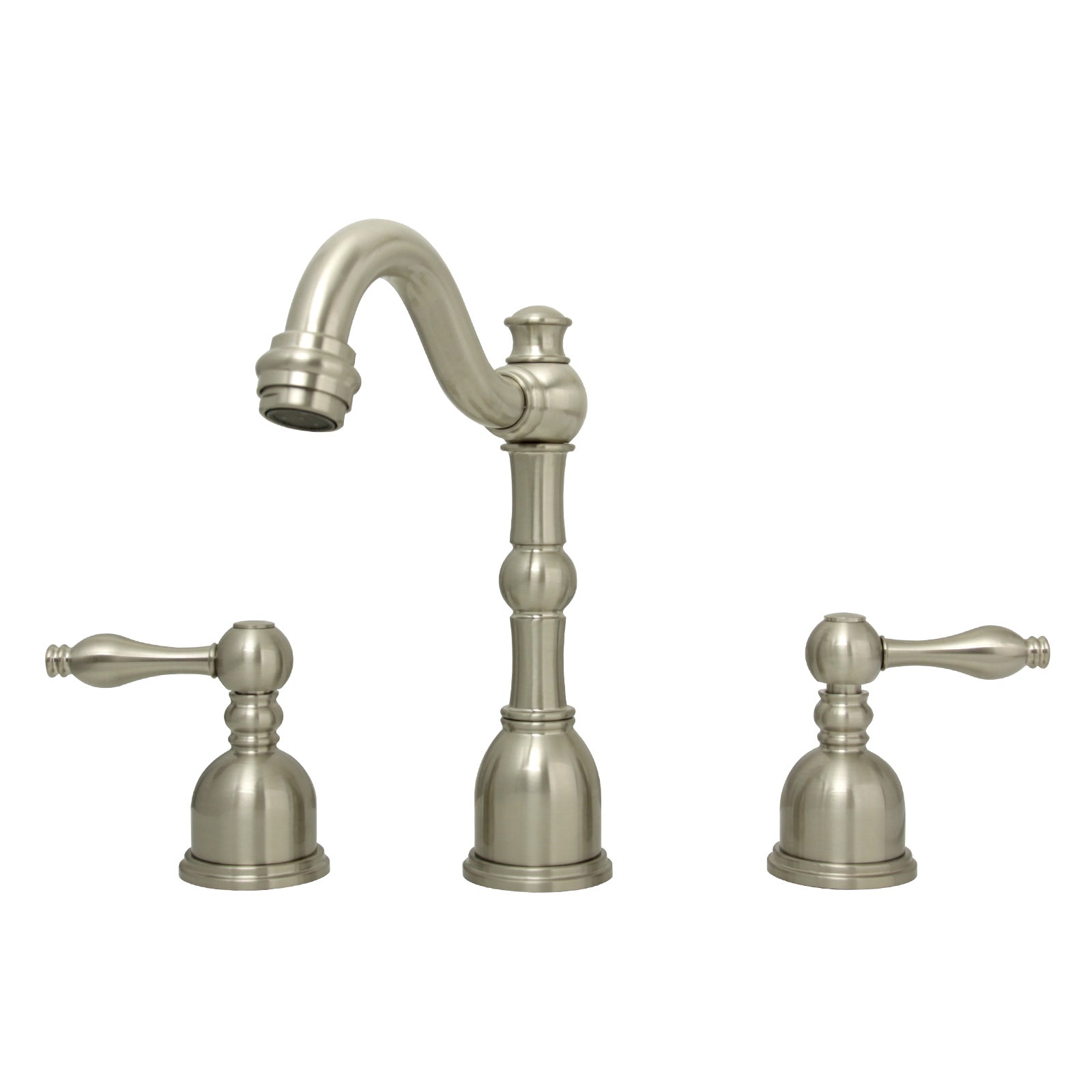 Two-Handle Brushed Nickel Widespread Bathroom Sink Faucet - AK41518BN