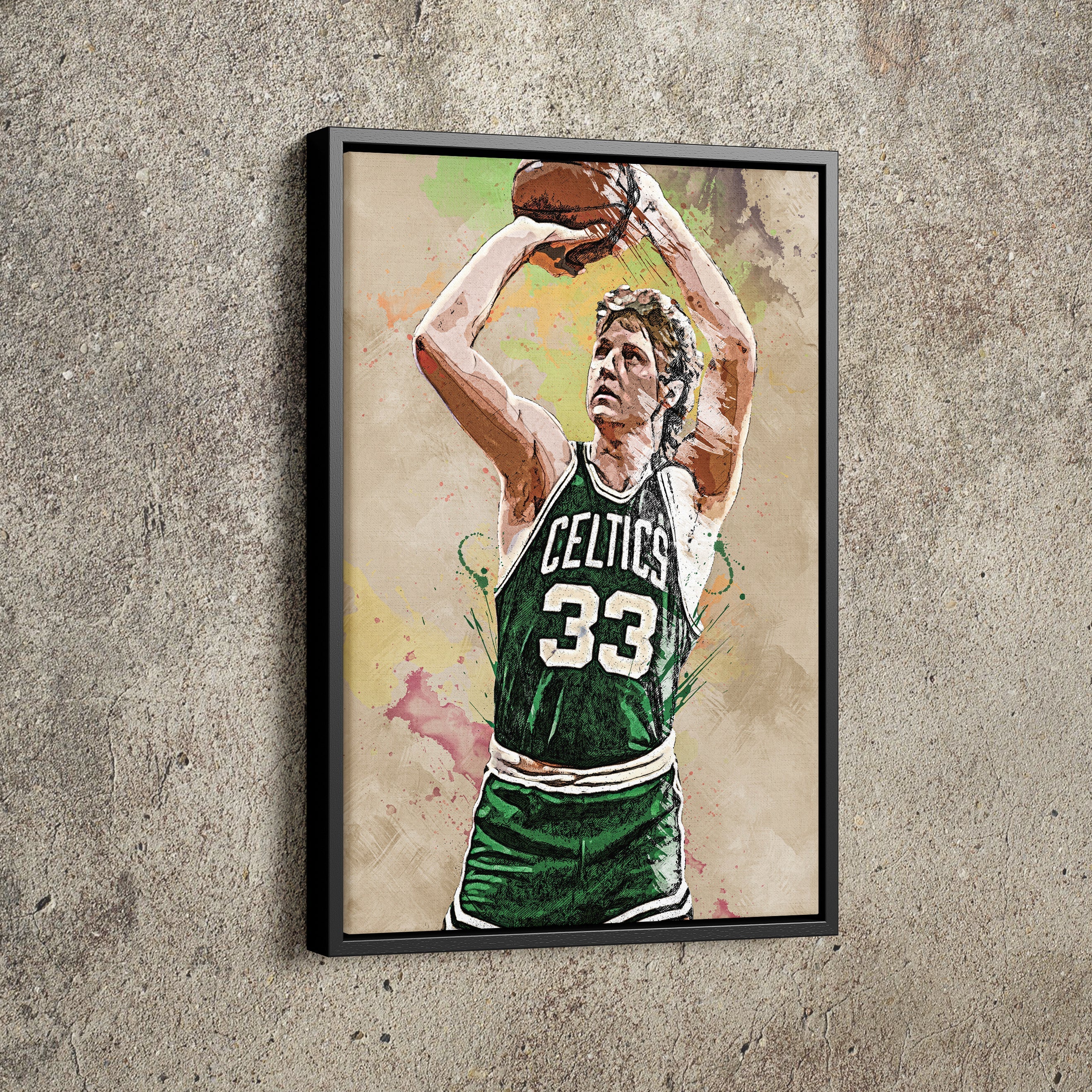 Larry Bird Poster Boston Celtics Basketball Painting Hand Made Posters