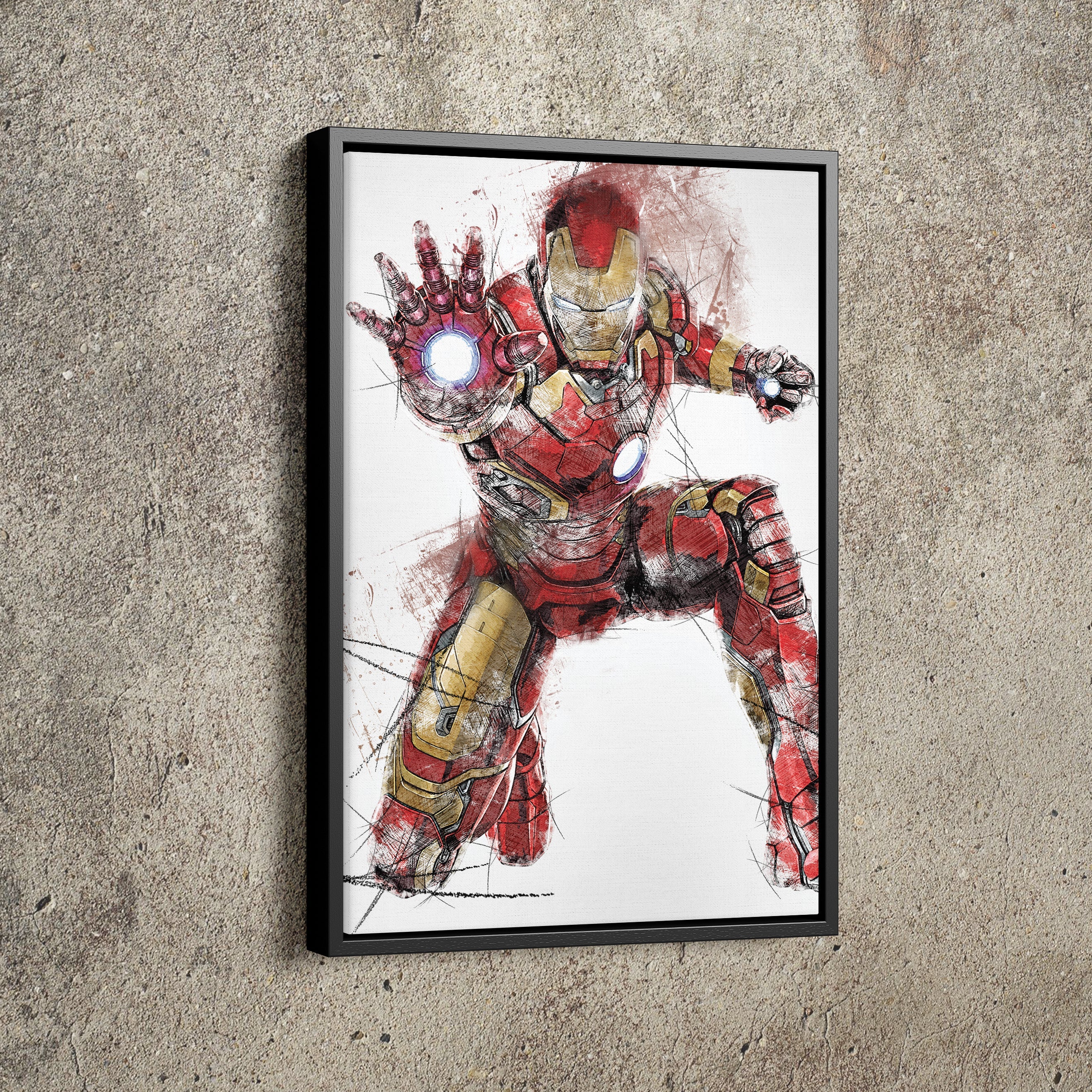 Iron Man Poster Marvel Comics Hand Made Posters Canvas Print Wall Art