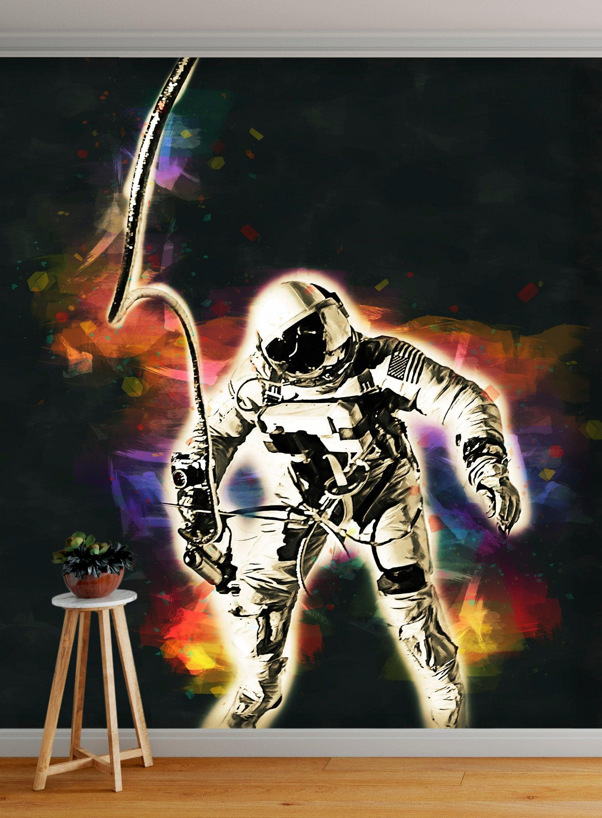 Astronaut Flowing in Space Wall Mural. NASA photo of Astronaut Edward