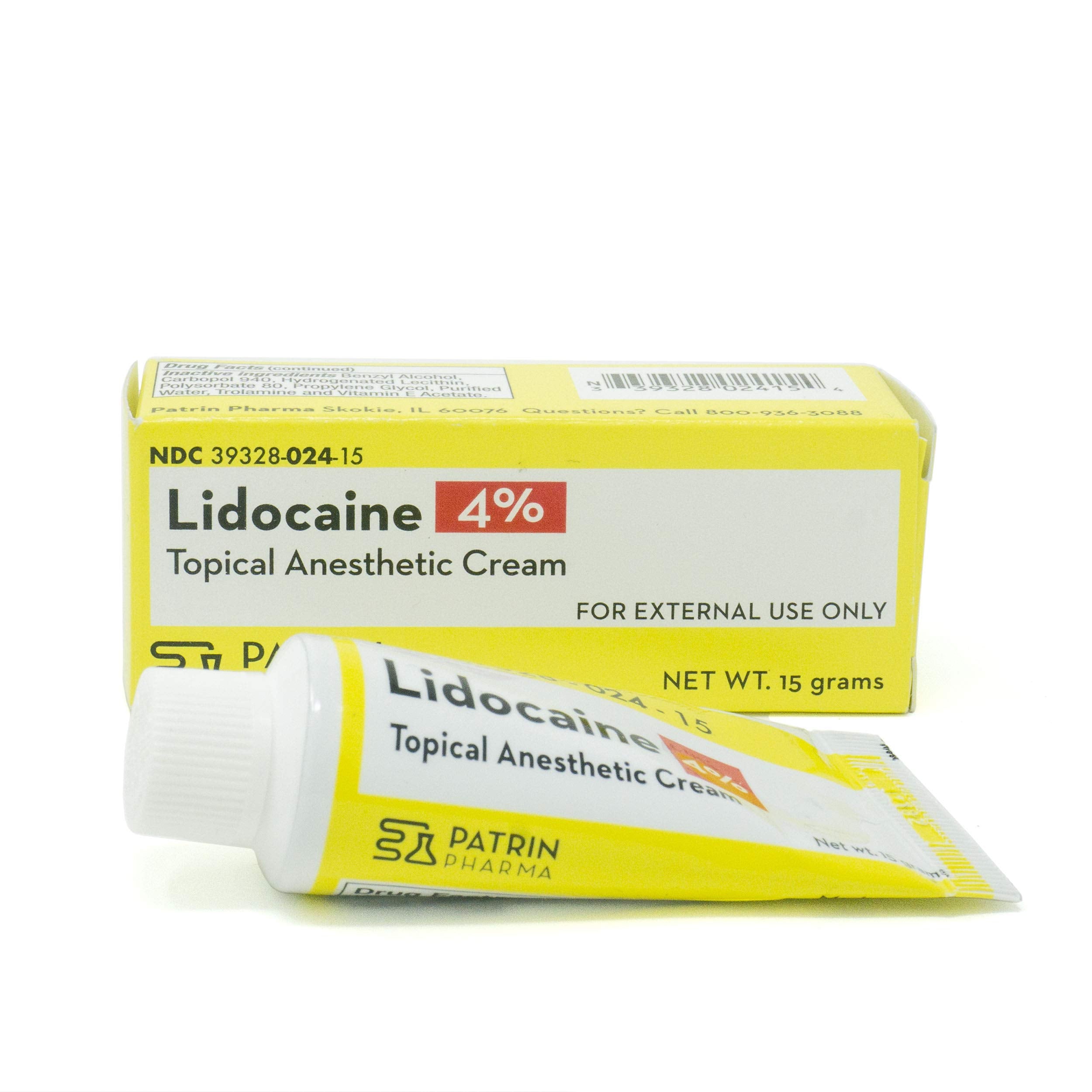 Lidocaine 4% Pain Relieving Topical Anesthetic Cream, 15 Gram (Compare