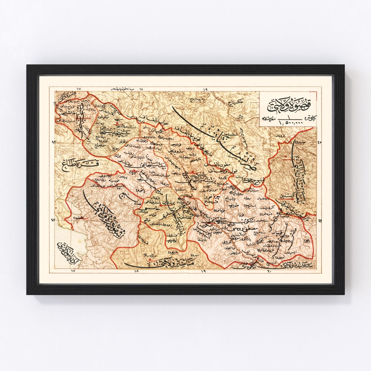 Vintage Map of Ghoso Region, 1909