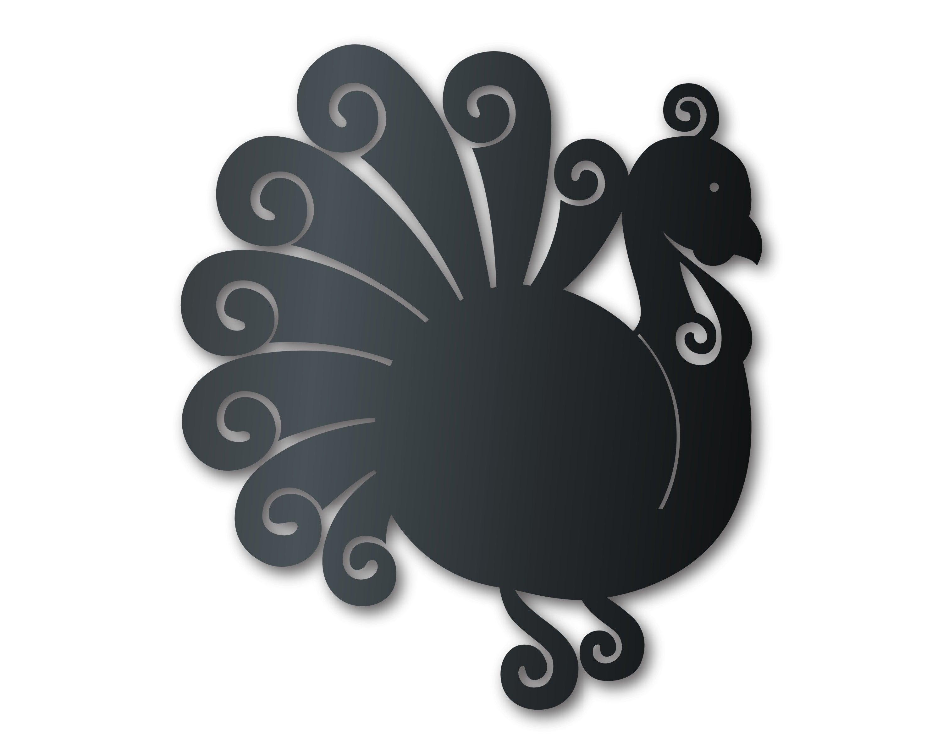 Metal Turkey Wall Art | Thanksgiving | Indoor Outdoor | Up to 36" | Ov