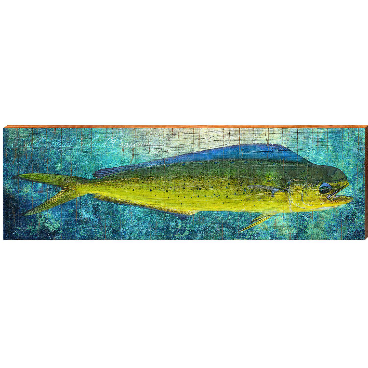 Bald Head Island Conservancy Mahi Mahi | Wall Art Print on Real Wood