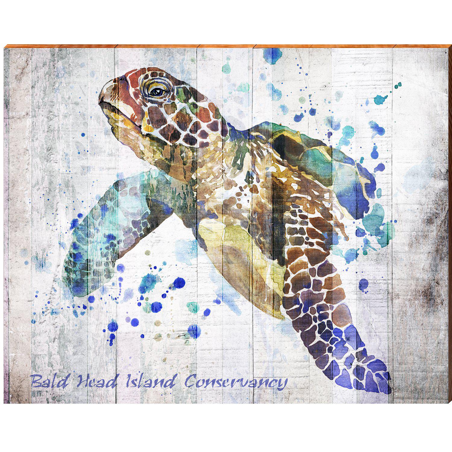Bald Head Island Conservancy Watercolor Sea Turtle | Wall Art Print on