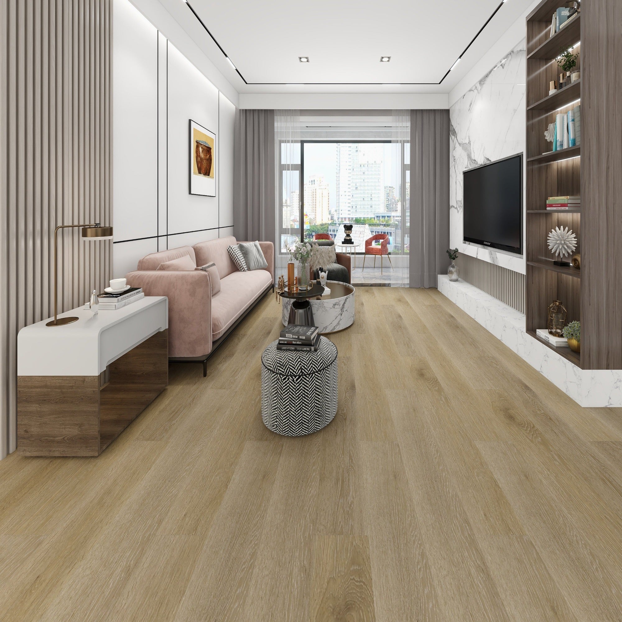 SPC Laminate Flooring 9"x59" Echo - 0.26" Thick Enhanced Bevel