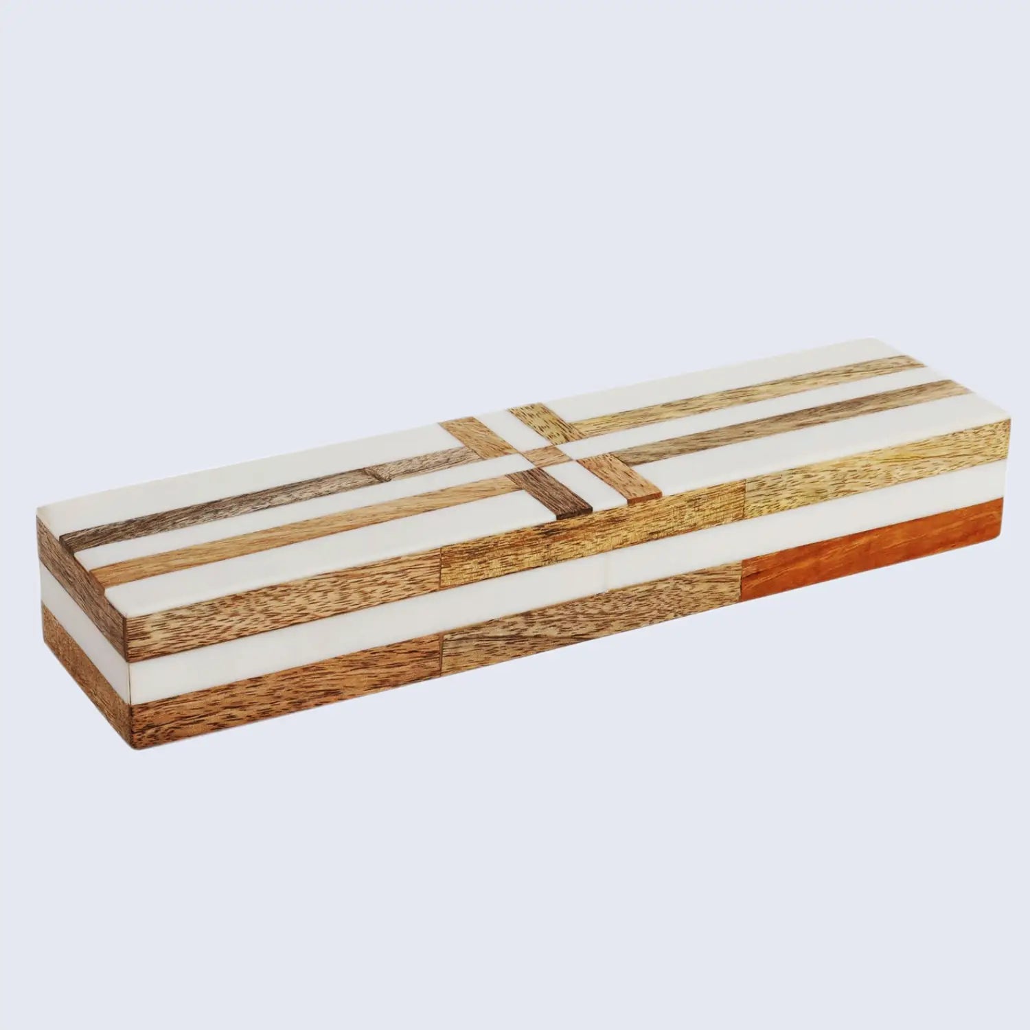 Patisserie Delight Pattern Decorative Storage Box, Resin & Wood Inlay