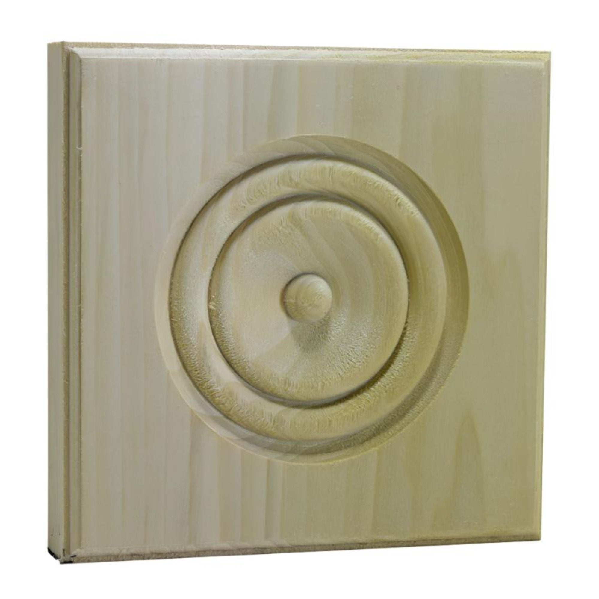 EWAP90 Rosette Casing Corner Block 1 inch x 5-1/2 inch Square Unfinish