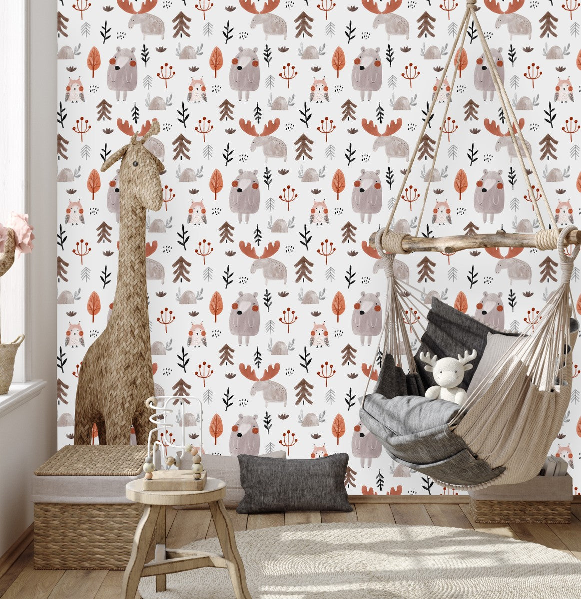 Little Forest Animals Wallpaper