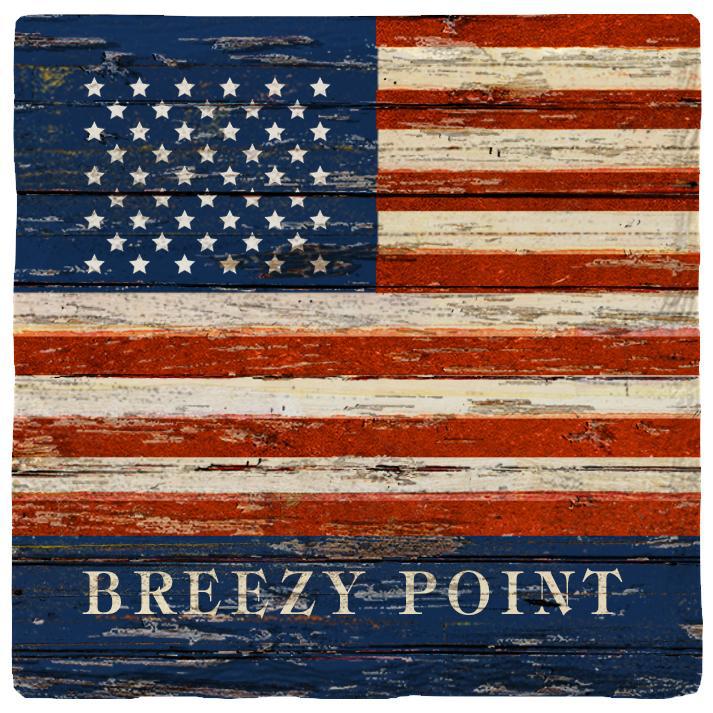 Breezy Point American Flag Coaster Set