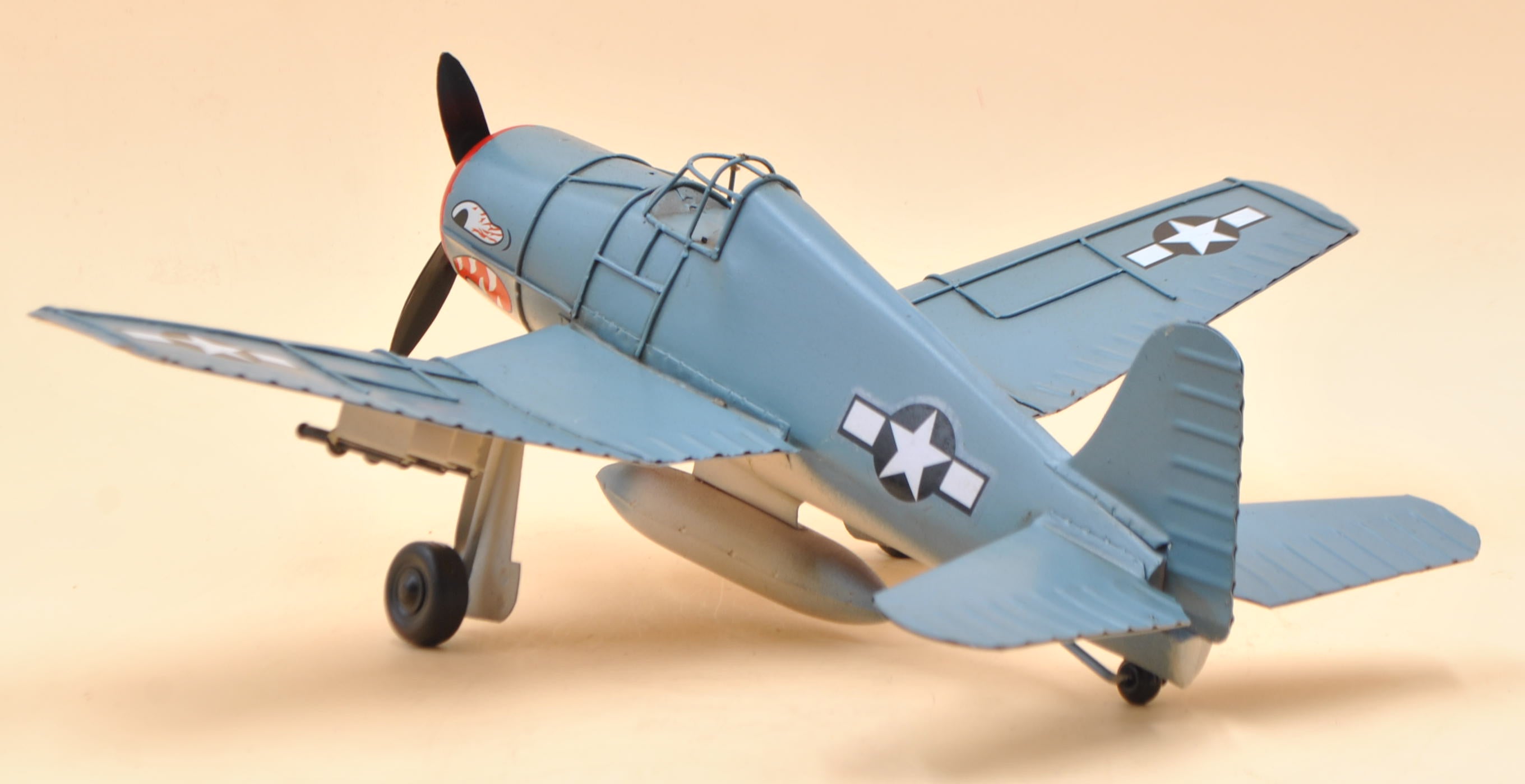 Antique Plane Ornaments Handmade Aircraft Model Vintage 1:40 Scale