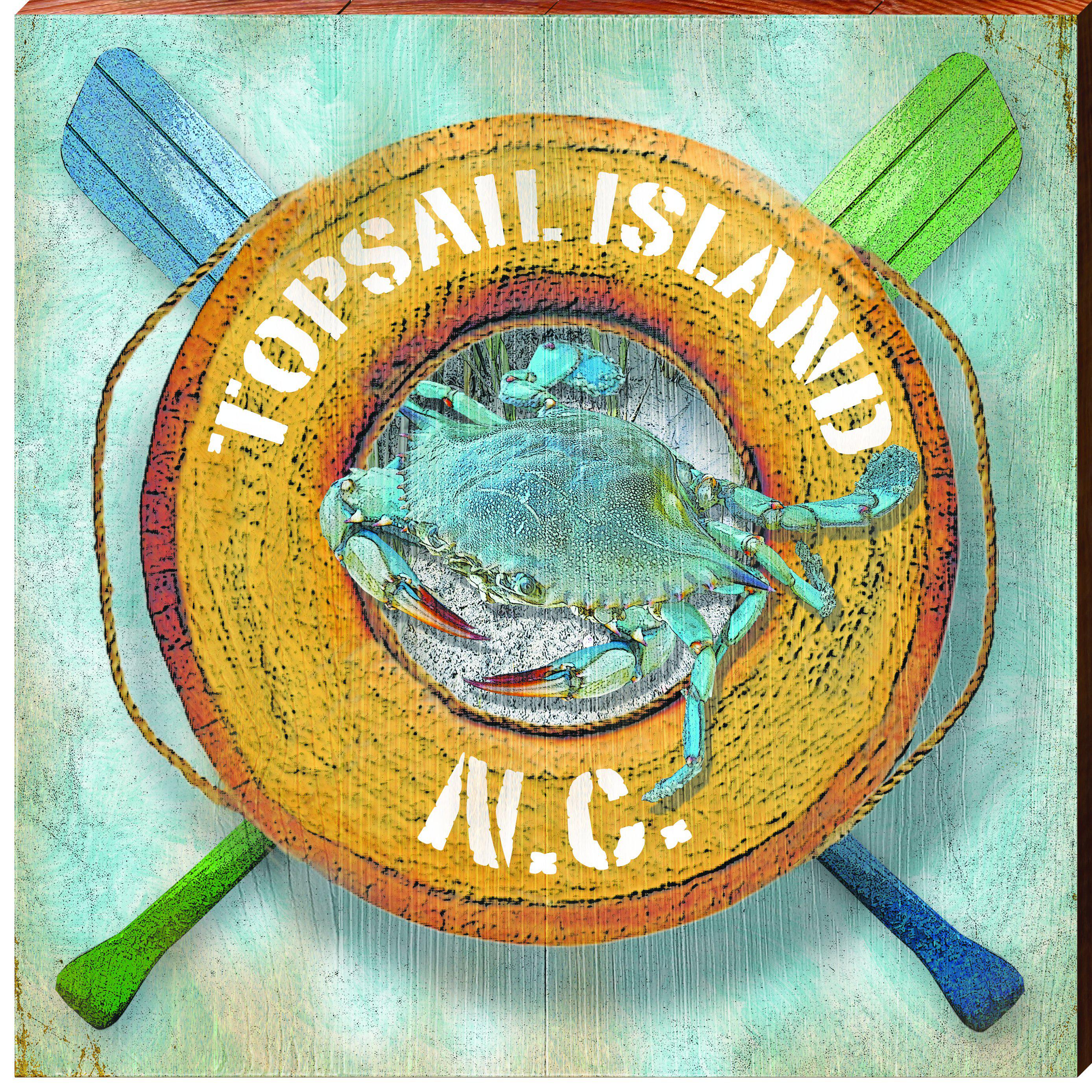 Personalized Life Preserver Ring with Town Location Name Wooden Sign