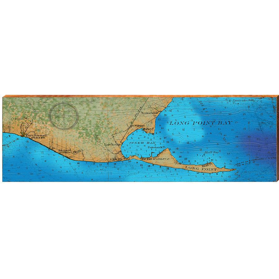 Long Point Bay, Lake Erie Topographical Styled Chart | Wall Art Print