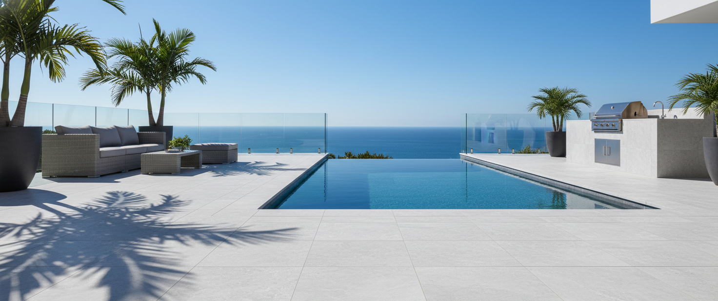 Solto White 12"x24" Tumbled Marble Pool Coping