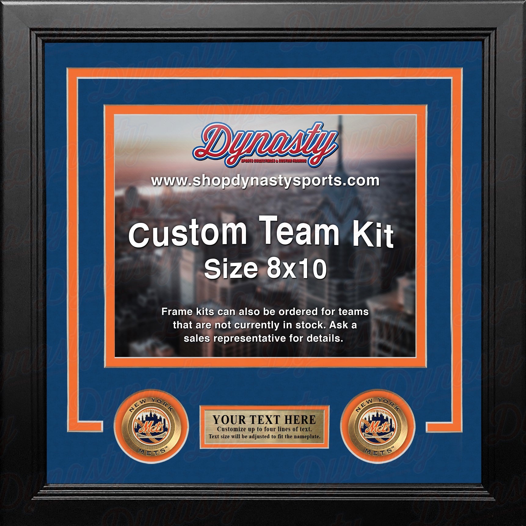 New York Mets Custom MLB Baseball 8x10 Picture Frame Kit (Multiple Col