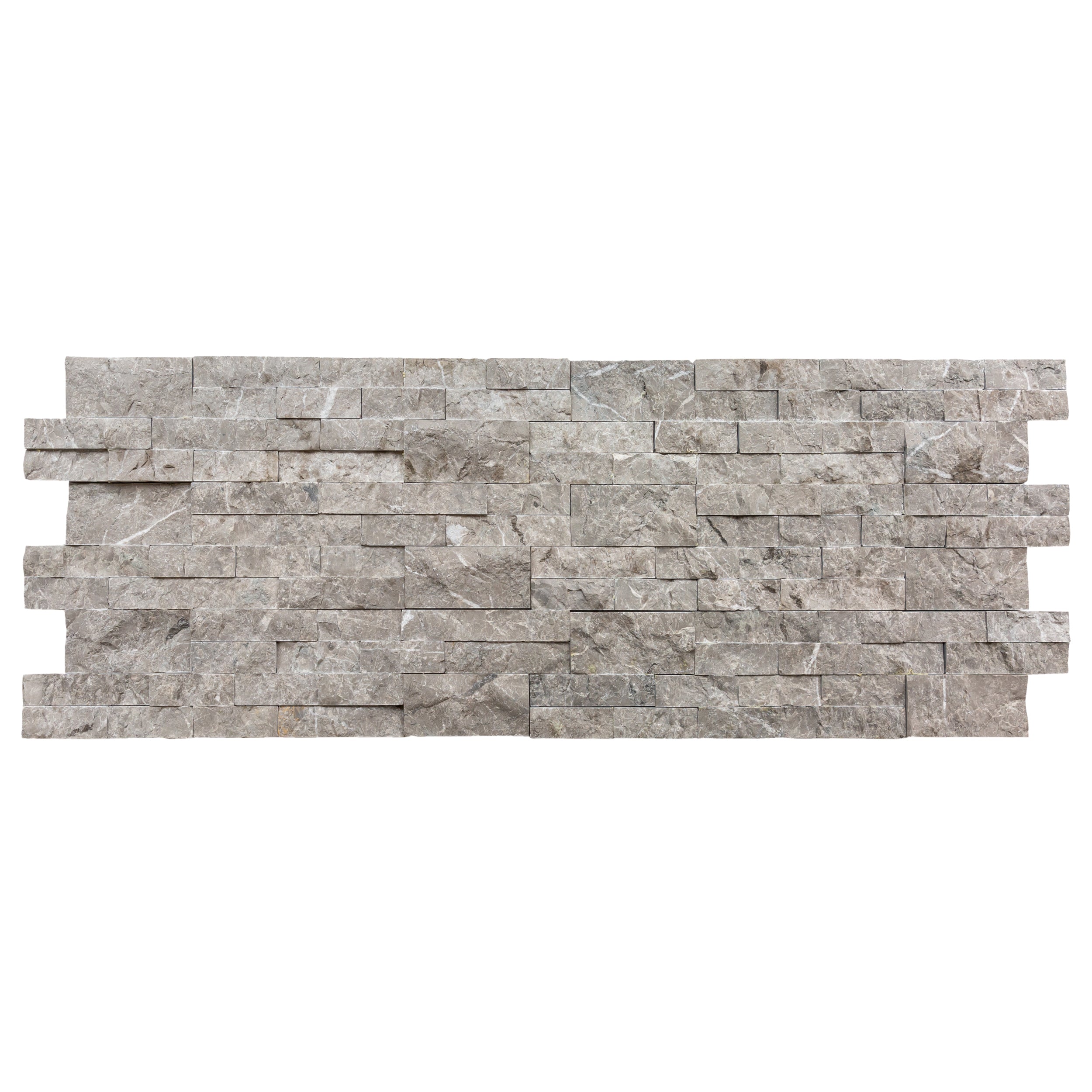 Moon Grey Ledger 3D Panel 6"x24" Natural Marble Wall Tile