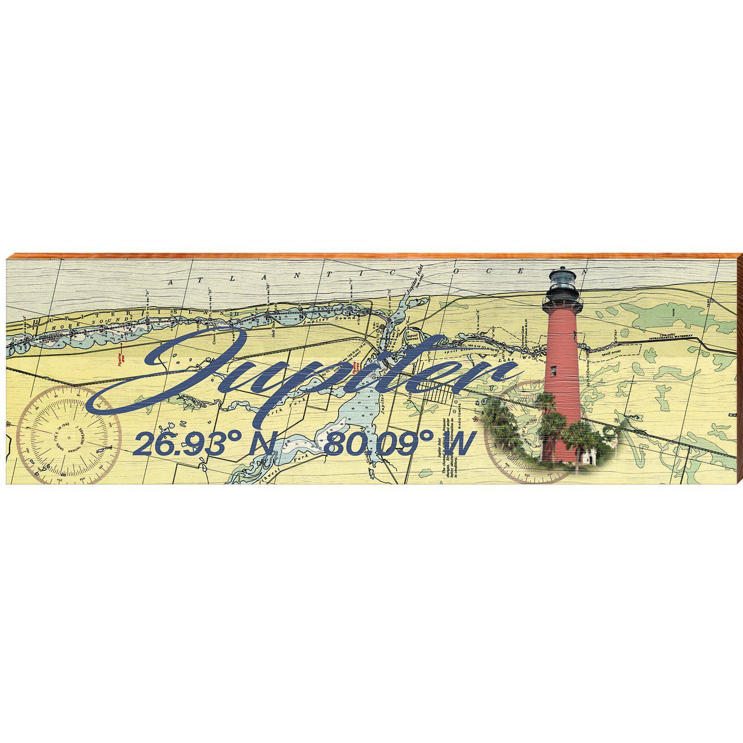 Jupiter, Florida with Jupiter Inlet Lighthouse Map Latitude Longitude