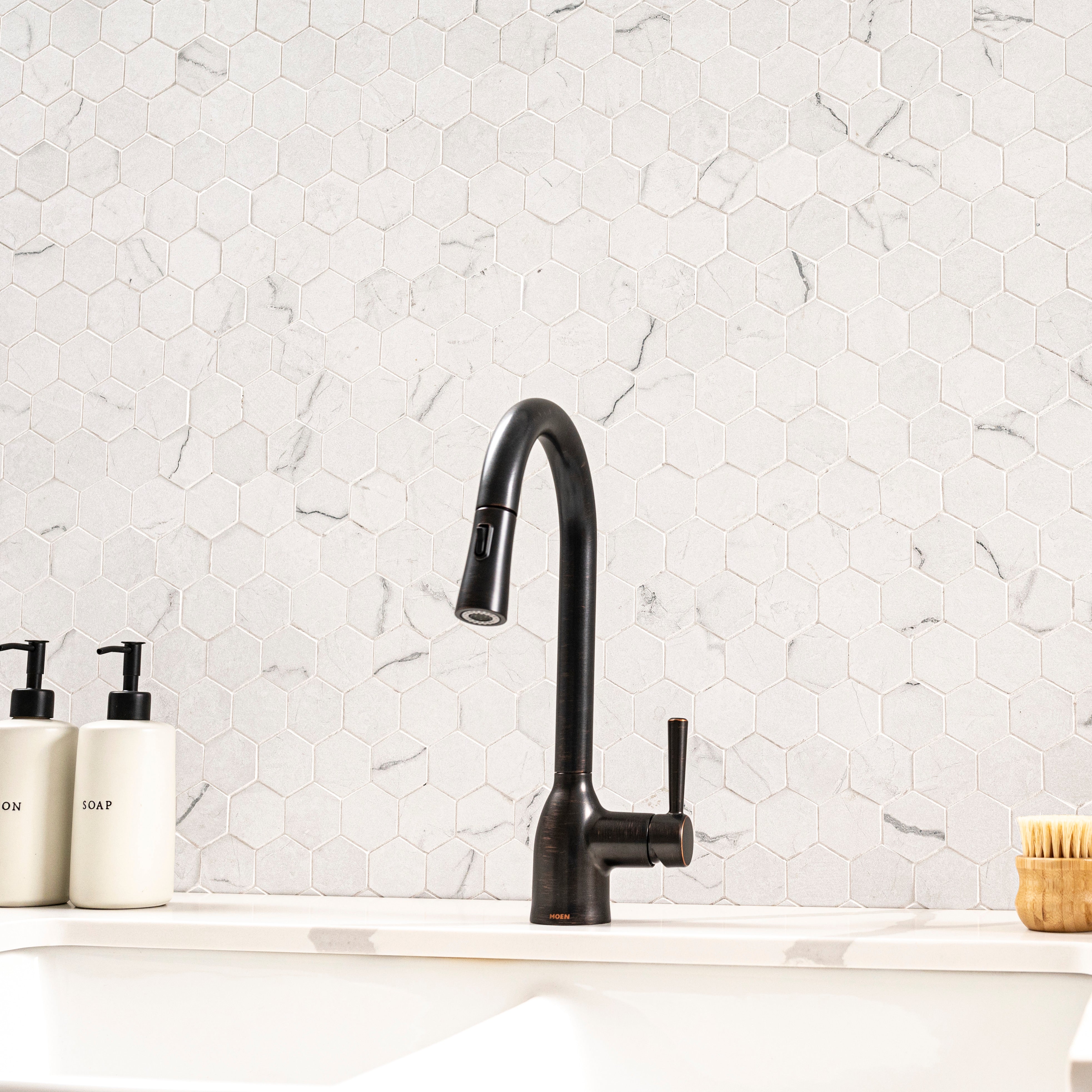 MSI Brighton Grey 12"x12" Hexagon Matte Porcelain Mosaic Floor and Wall ...