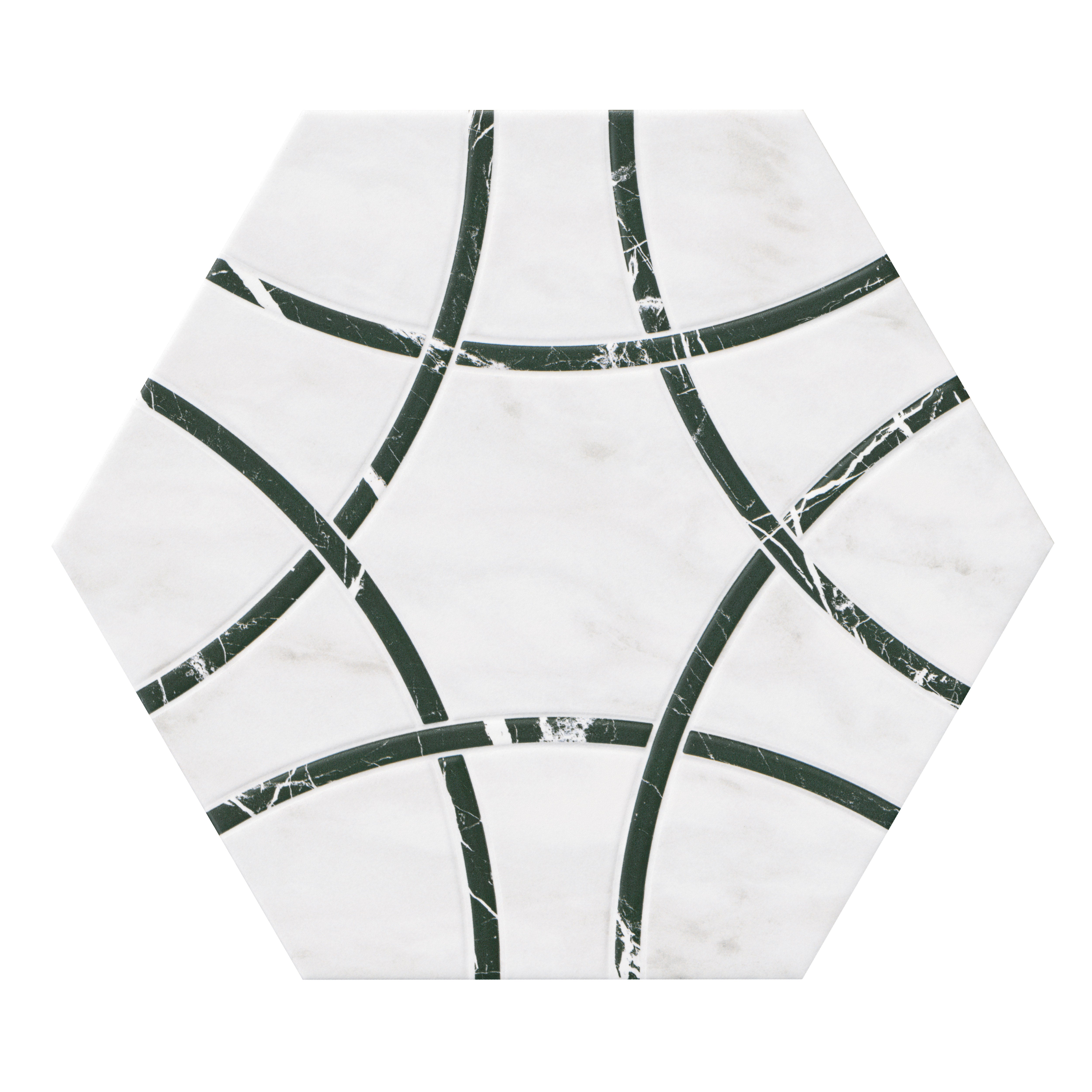 MSI Geoglam 11"x13" Hexagonal Matte Bathroom Floor Tiles