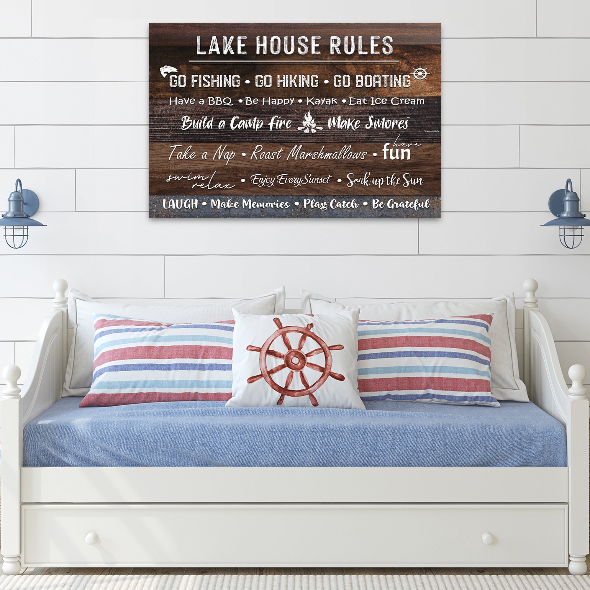 Lake House Rules Sign II
