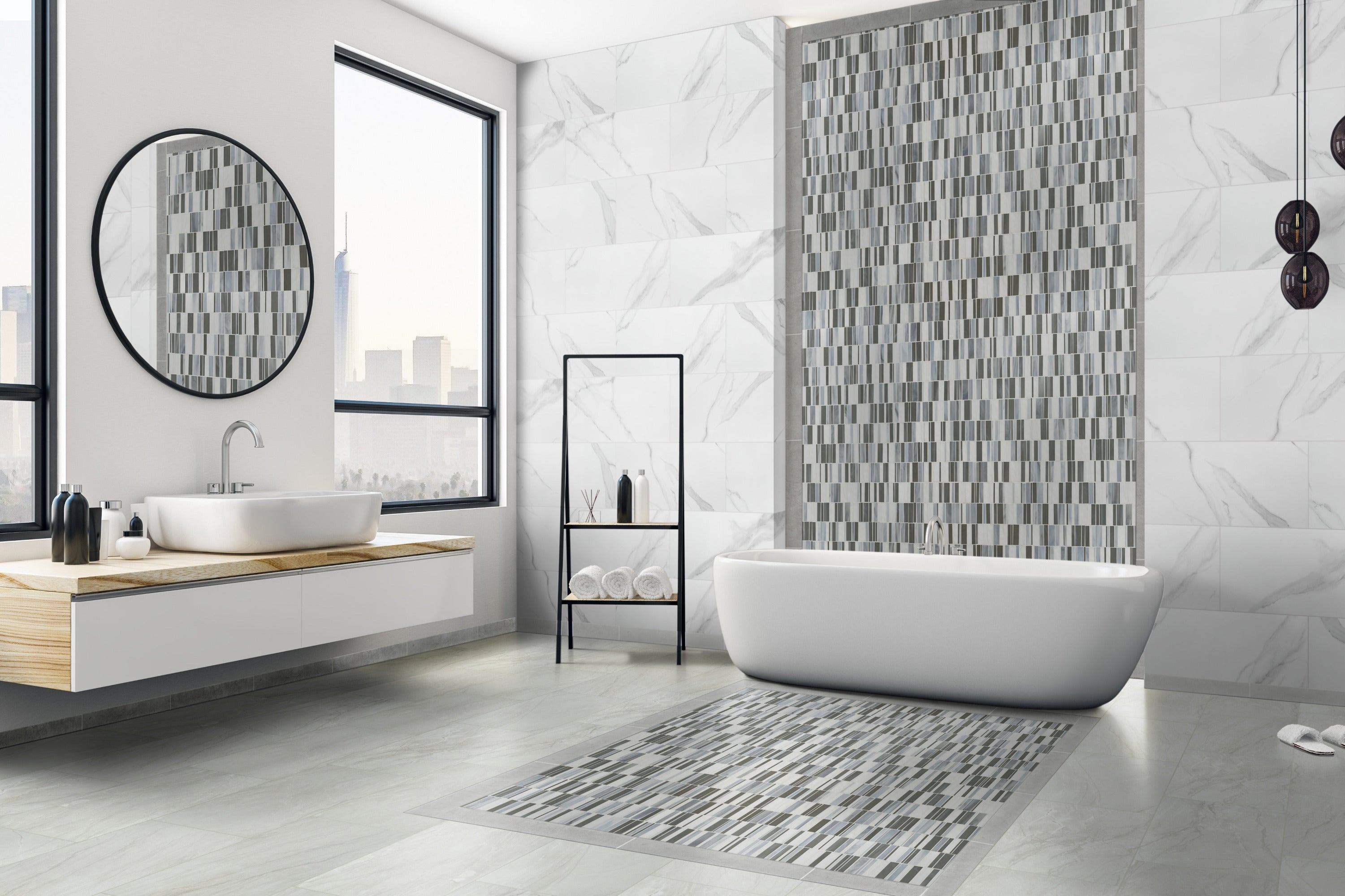 MSI Oxide Iron Bullnose 3"x18" Matte Glazed Porcelain Wall Tile