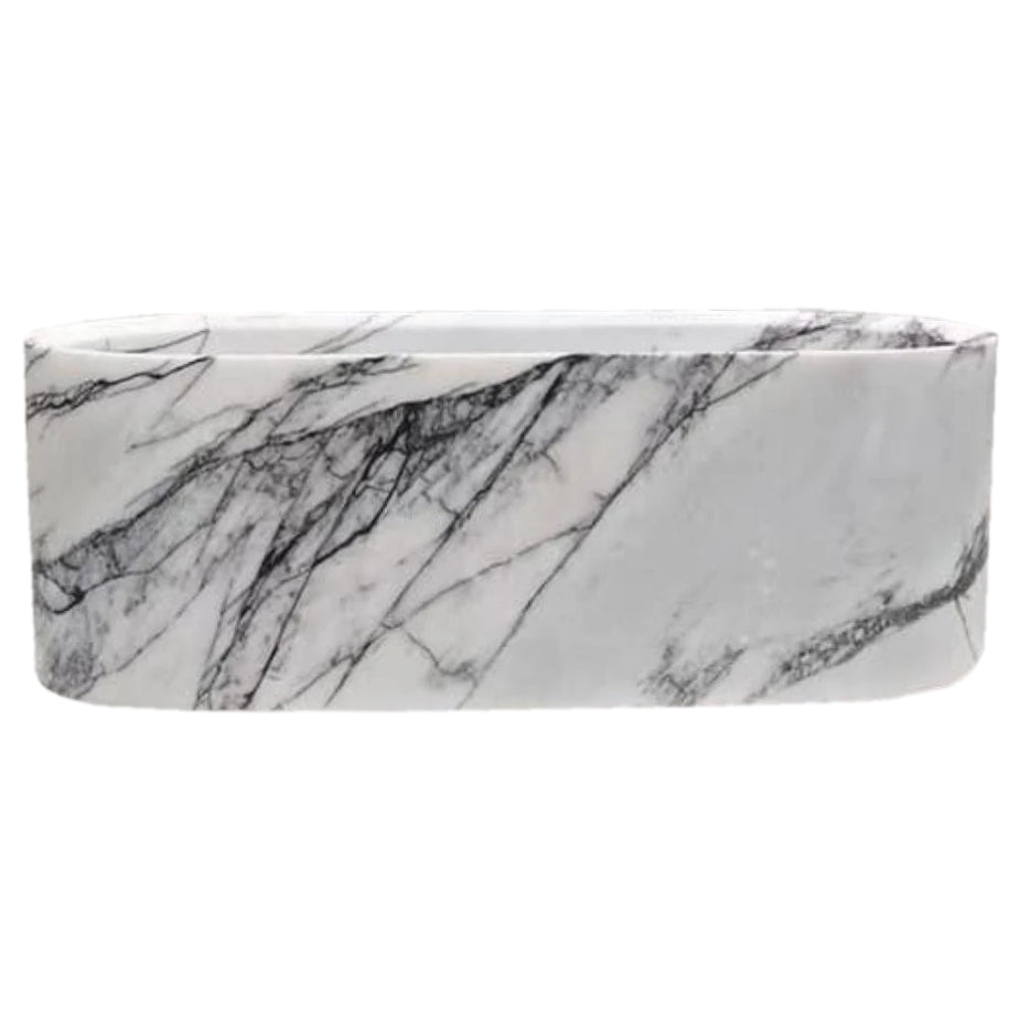 New York Marble Bathtub Carved from Marble Block (W)32" (L)73" (H)24"