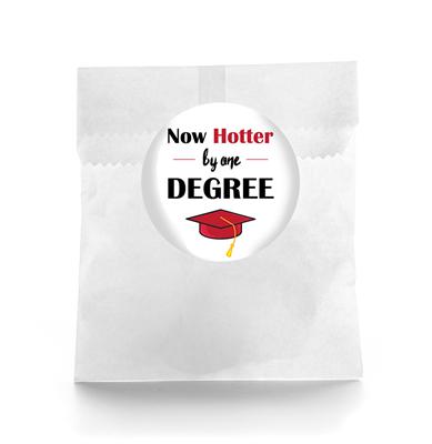 One Degree Hotter Graduation Favor Labels