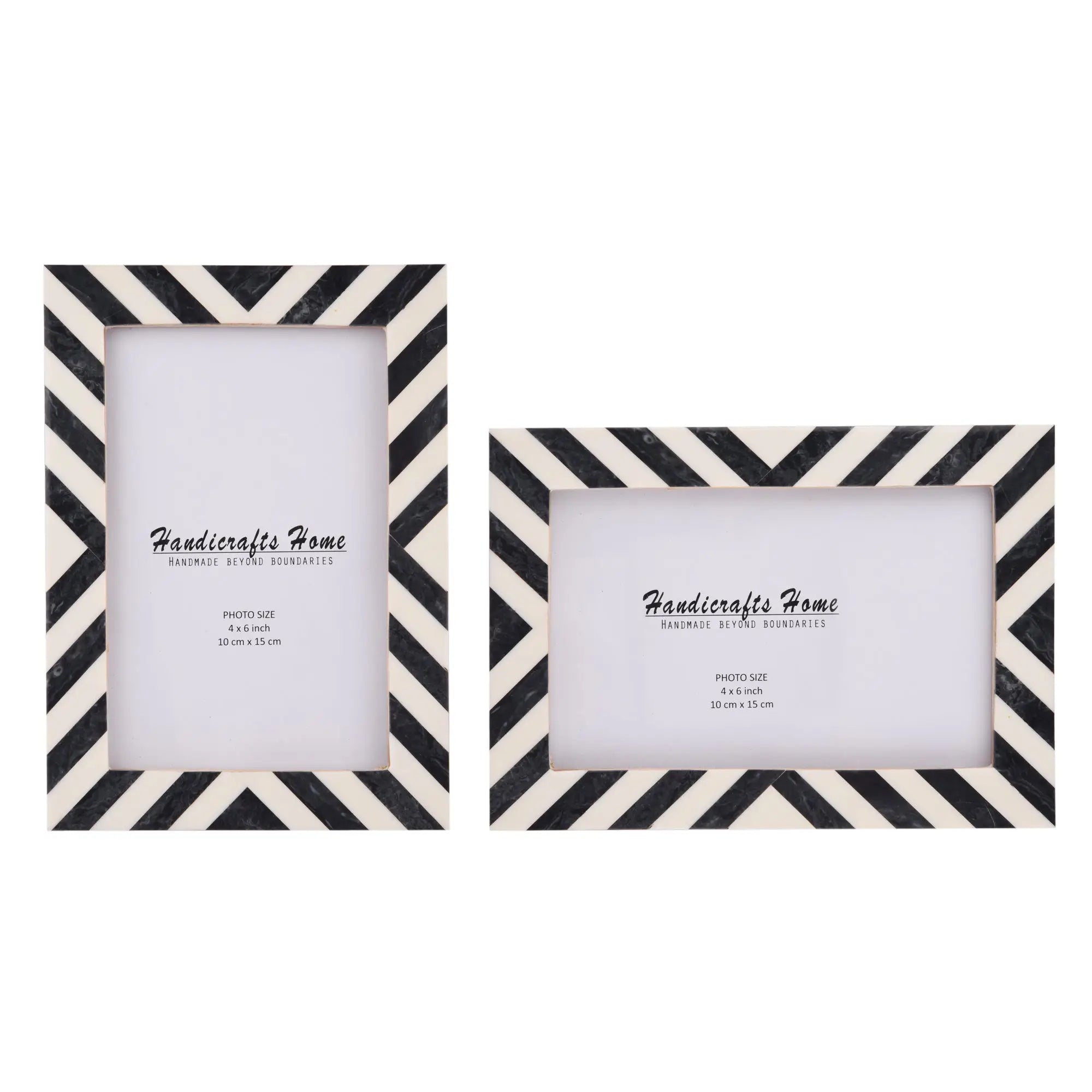 Picture Frames Candy Cane Liquorice Pattern Resin Inlay Collection in