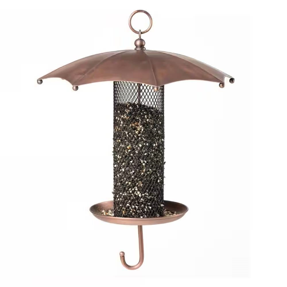 Copper Umbrella Bird Feeder with Mesh Tube Revivor - 3.5 lbs. Seed Cap