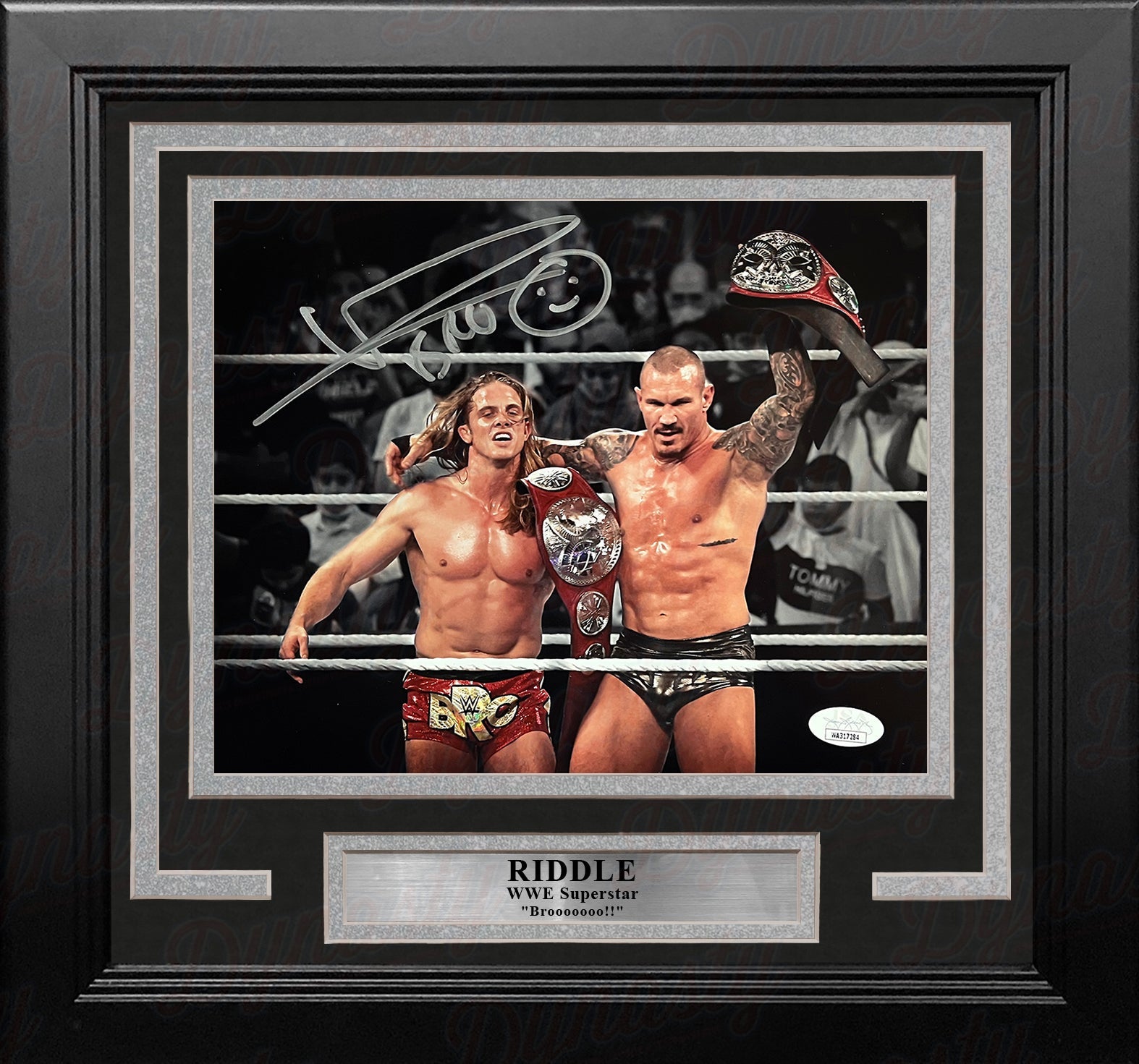 Riddle RK-Bro Autographed Framed WWE Wrestling Photo