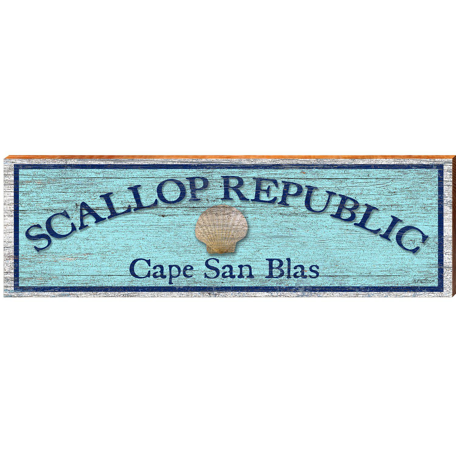Scallop Republic Sea Shell Cape San Blas Blue | Wall Art Print on Real