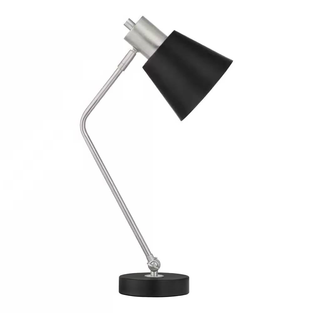 Simple Modern Metal Desk Light Table Lamp with Black Shade and Adjusta