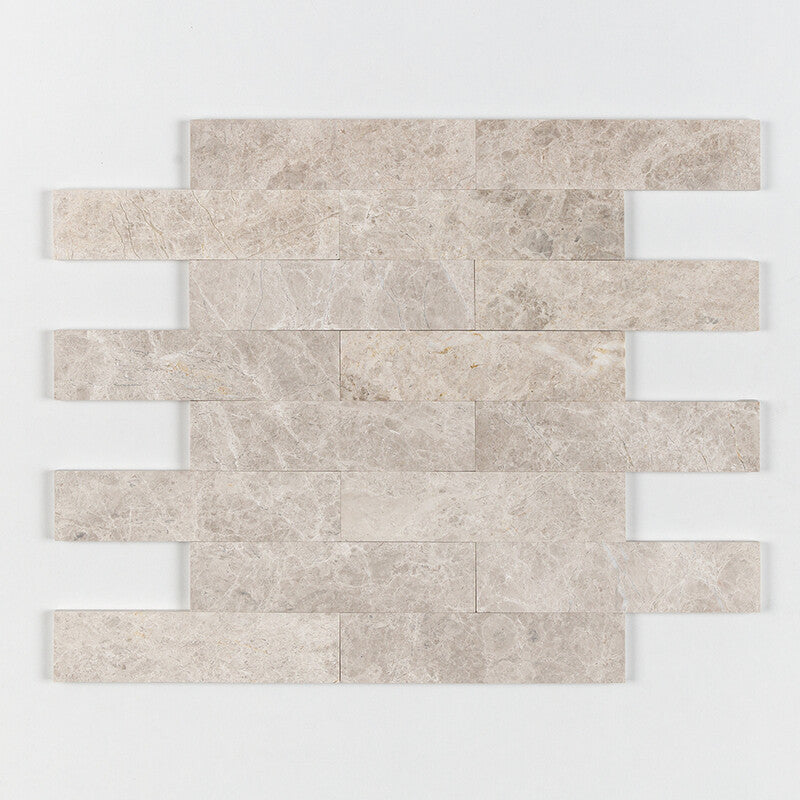 Silver light 3"x12" Honed Marble Tile