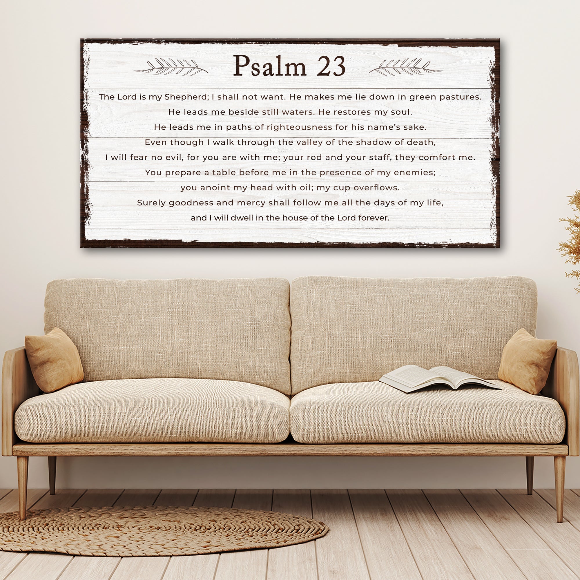 Psalm 23 - The Lord Is My Shepherd - Christian Wall Art For Daily Insp