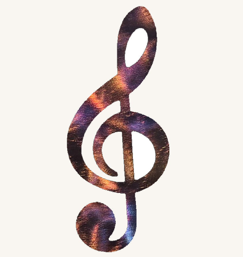 Treble Clef Metal Art